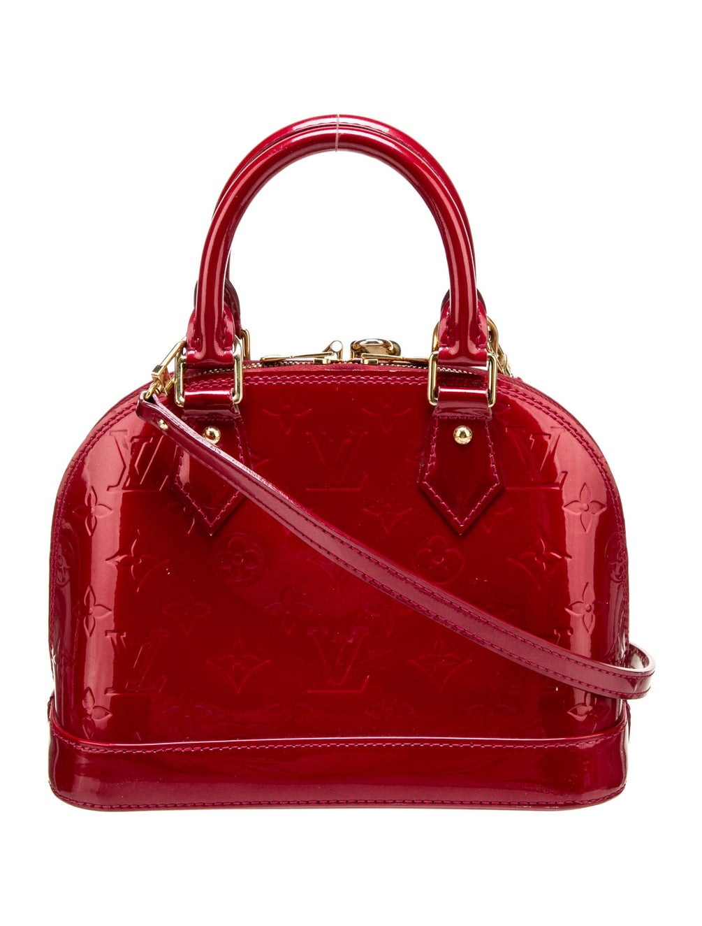 Louis Vuitton Monogram Vernis Alma BB - Red Handle Bags, Handbags ...