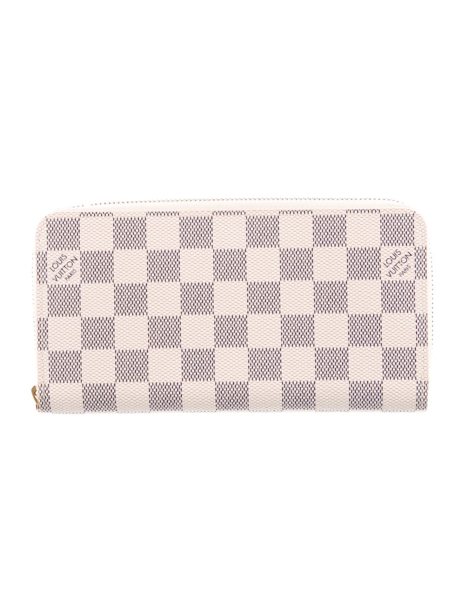Louis Vuitton Damier Azur Pattern Coated Canvas Zippy Wallet - Neutrals ...