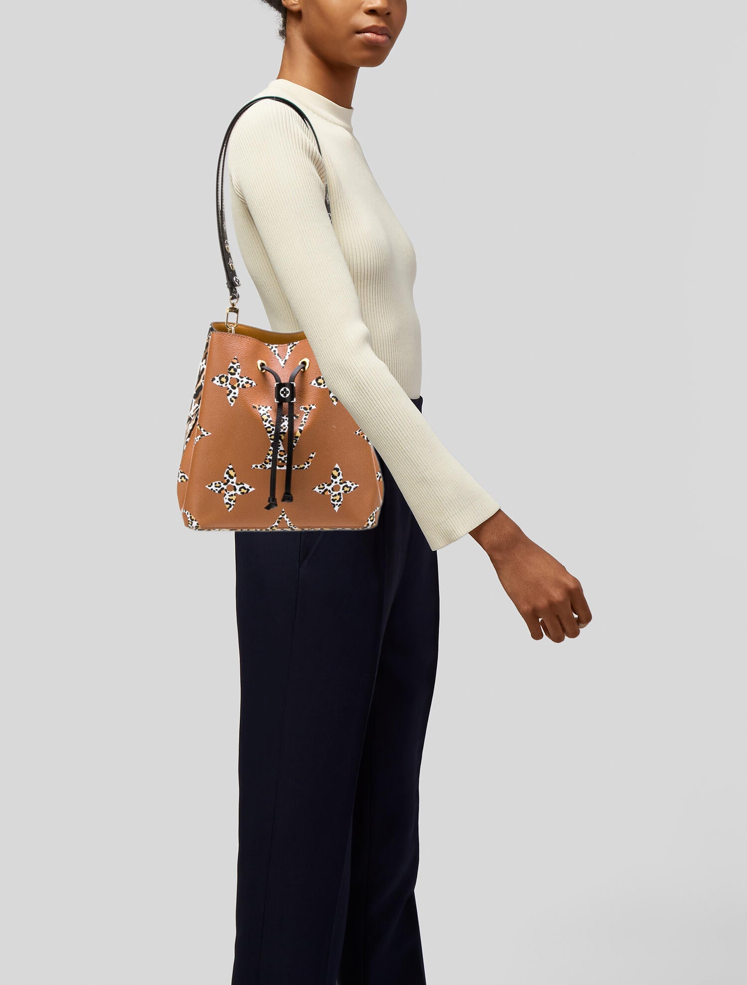 Louis Vuitton Monogram Jungle NeoNoe MM - Brown Bucket Bags, Handbags ...