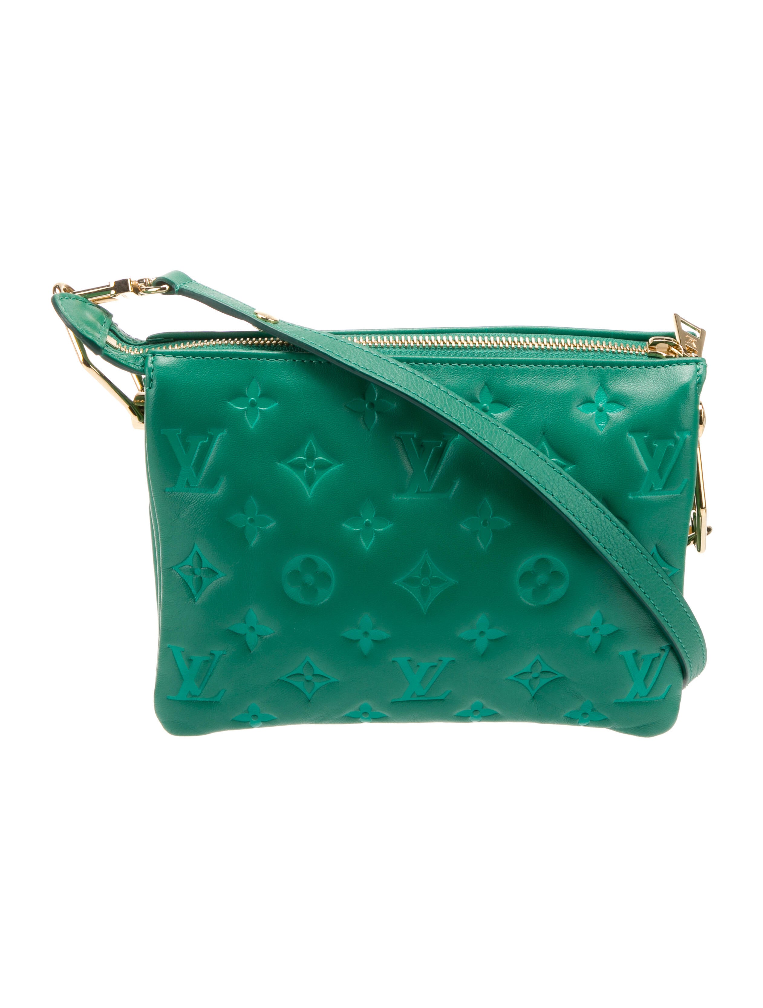 Louis Vuitton Monogram Embossed Coussin BB - Green Handle Bags ...
