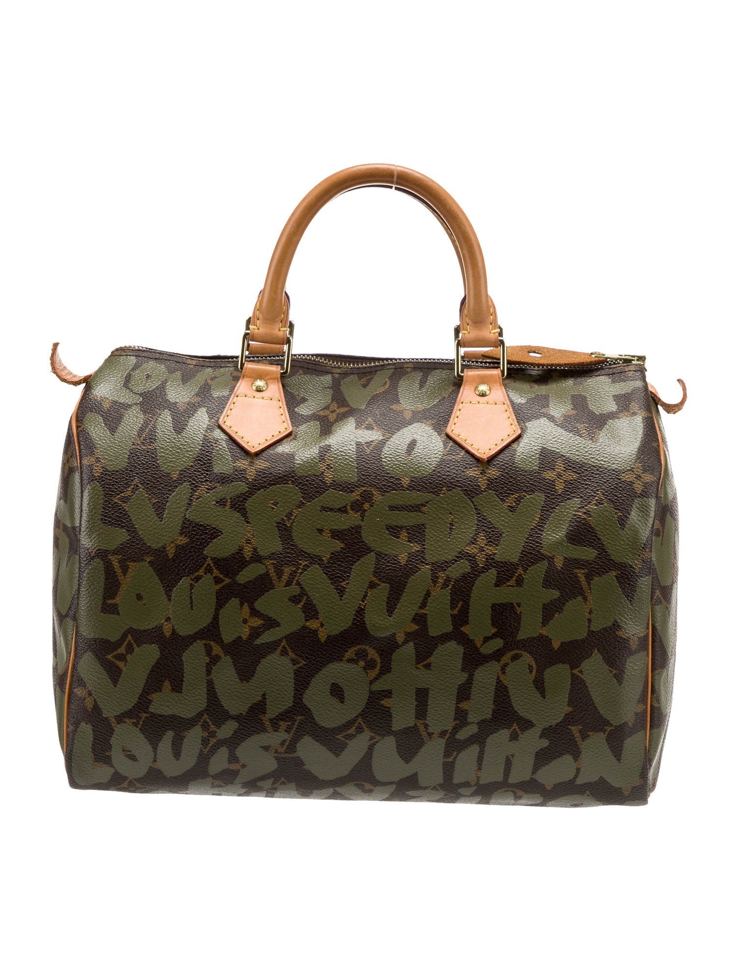 Louis Vuitton Coated Canvas Speedy 30 LV Monogram Top Handle Bag ...