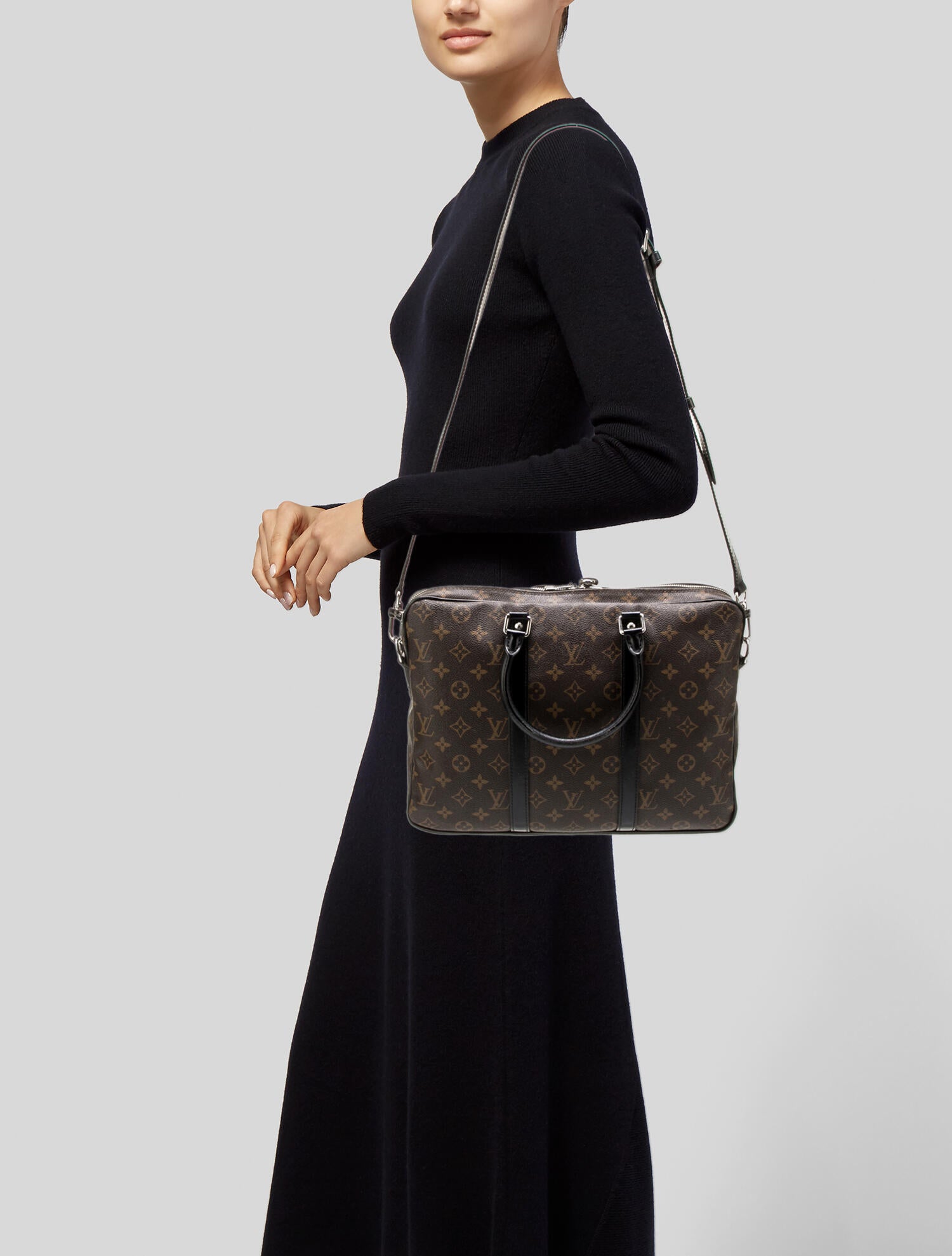 Louis Vuitton Damier Graphite Porte-Documents Voyage PM - Black ...