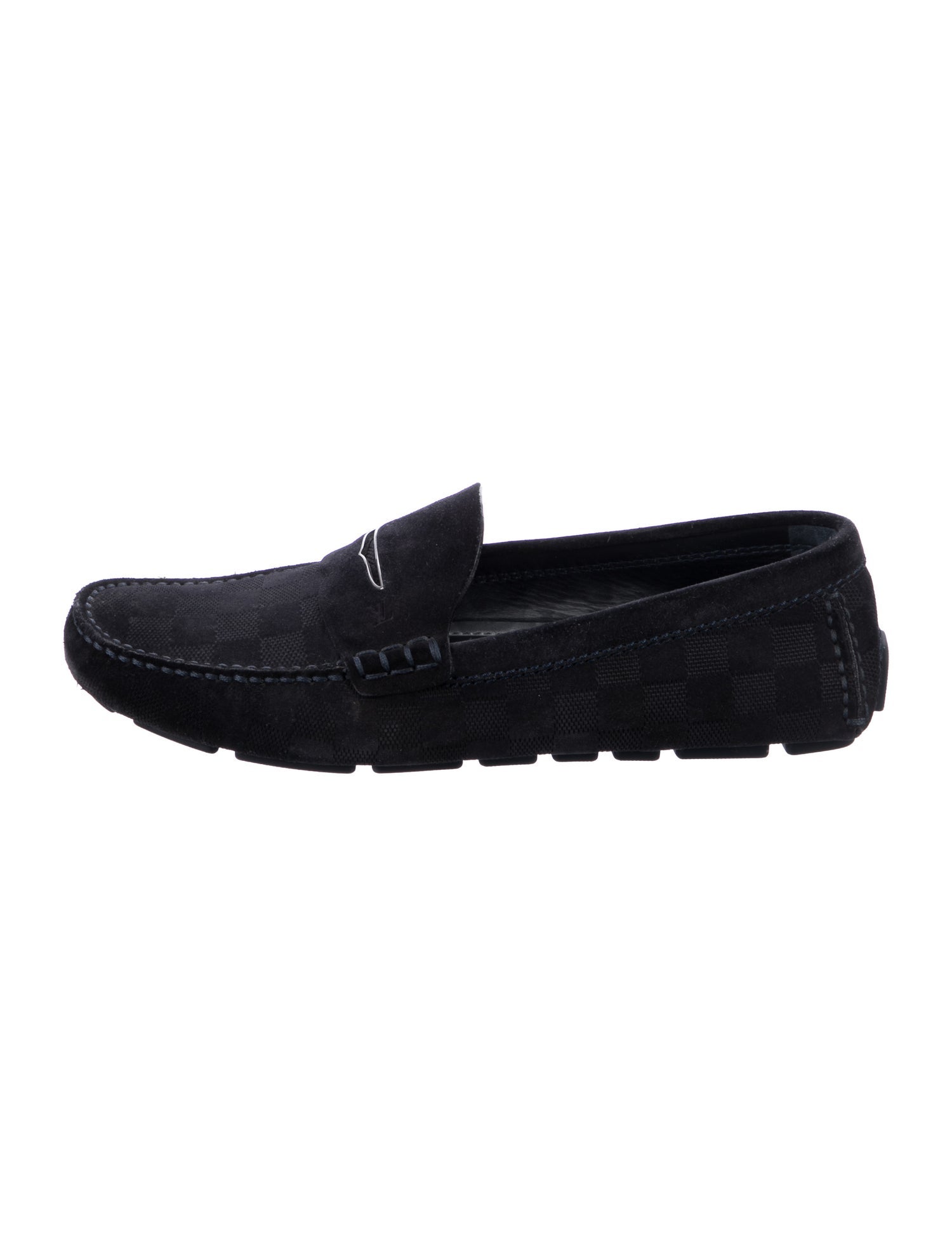 Louis Vuitton Suede Drivers Blue Loafers Shoes Lou837025 The Realreal
