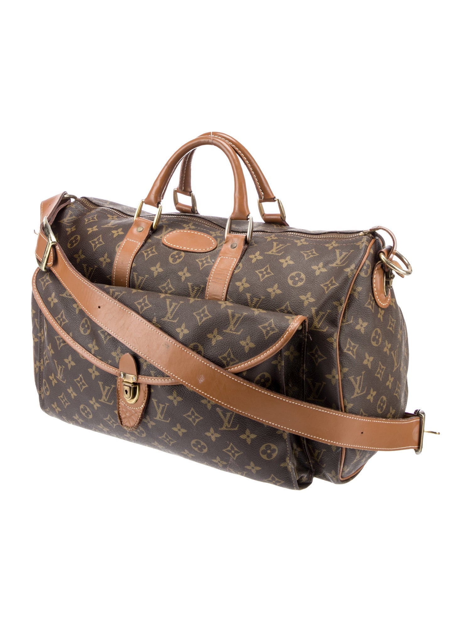 Louis Vuitton Vintage French Co. Monogram Weekend Bag - Brown Luggage ...
