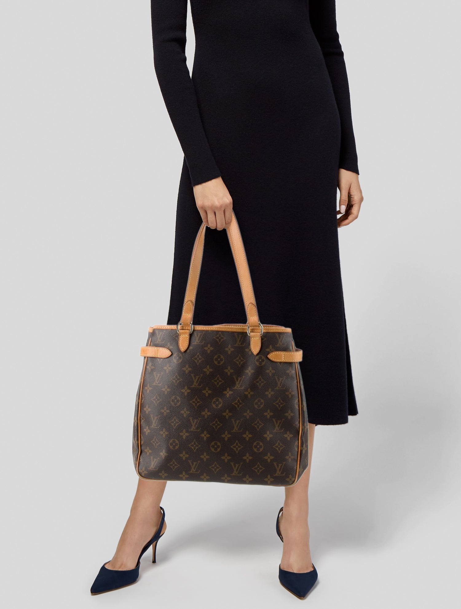 Louis Vuitton Vintage Monogram Vertical Batignolles - Brown Totes ...