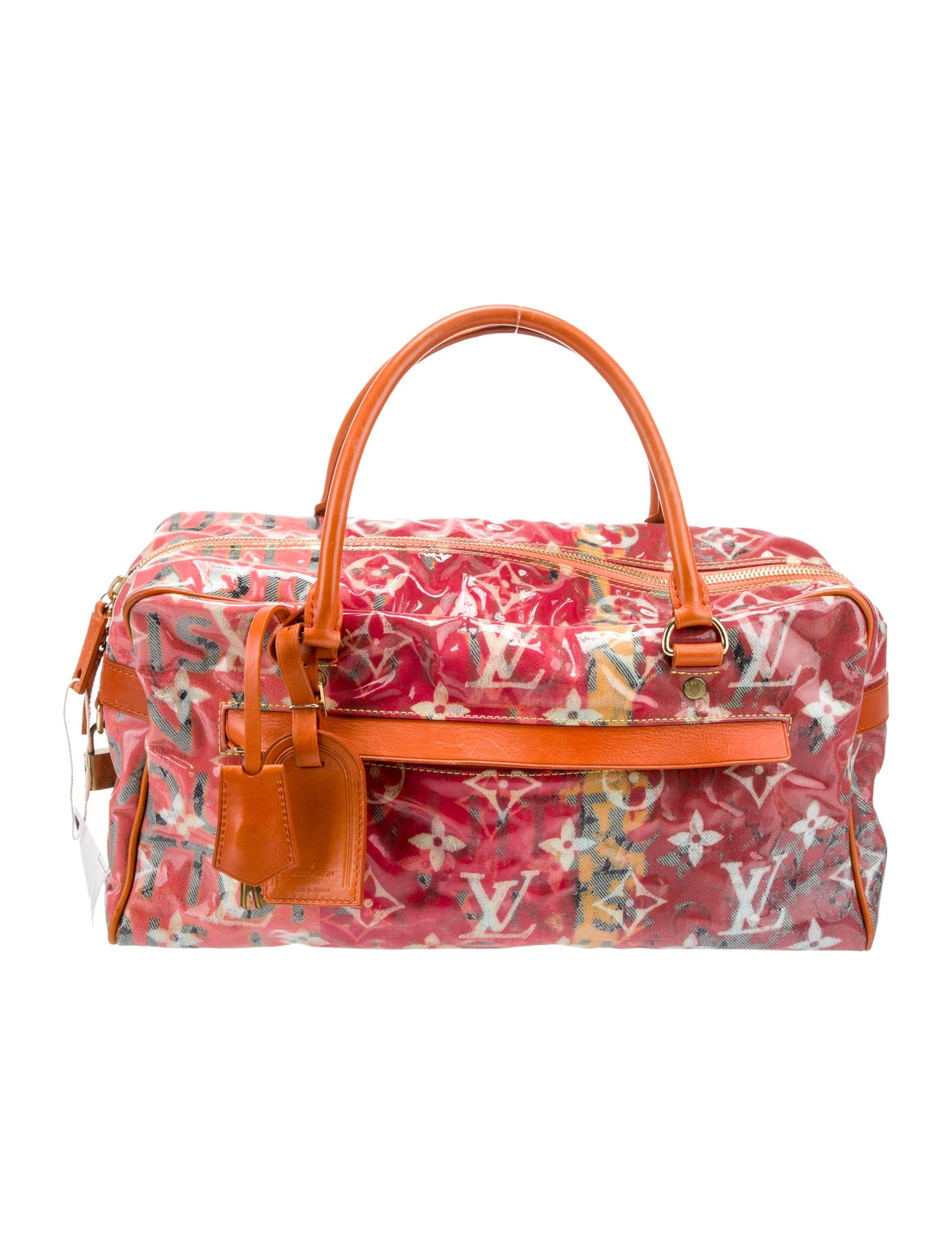 Louis Vuitton x Richard Prince Monogram Pulp Weekender PM - Orange ...