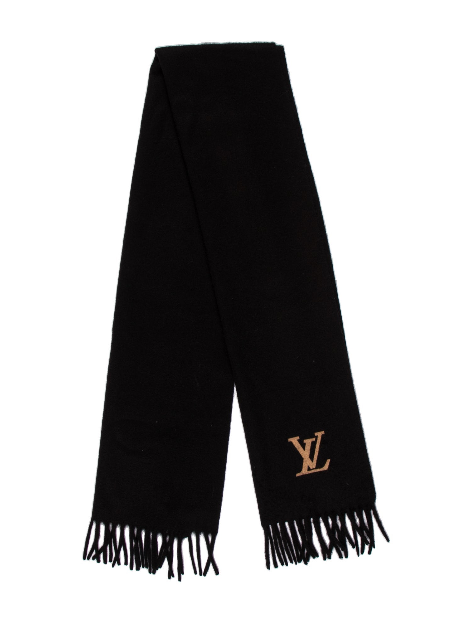 Louis Vuitton Cashmere Scarf - Black Scarves and Shawls, Accessories ...