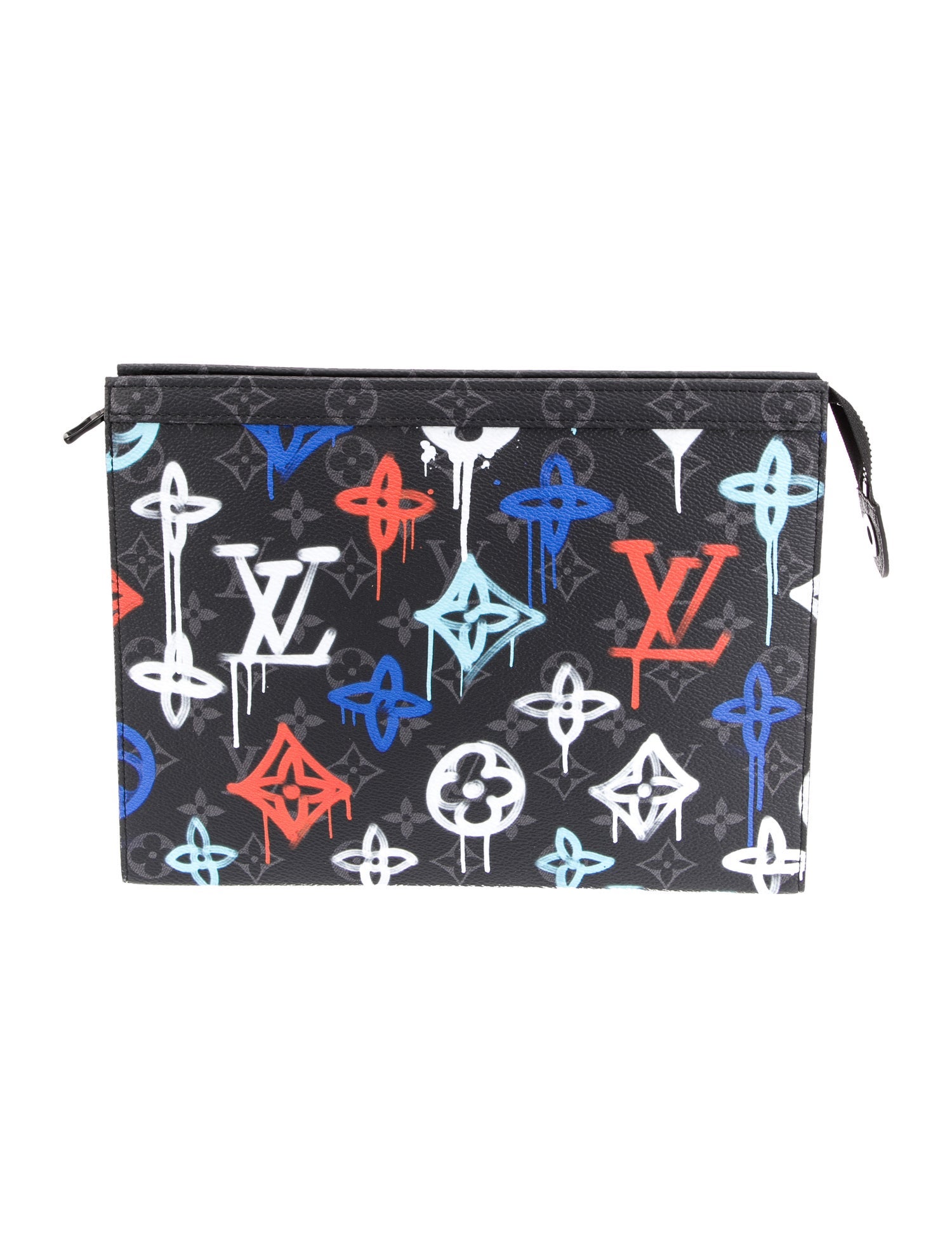 Louis Vuitton Monogram Graffiti Eclipse Pochette Voyage - Black ...