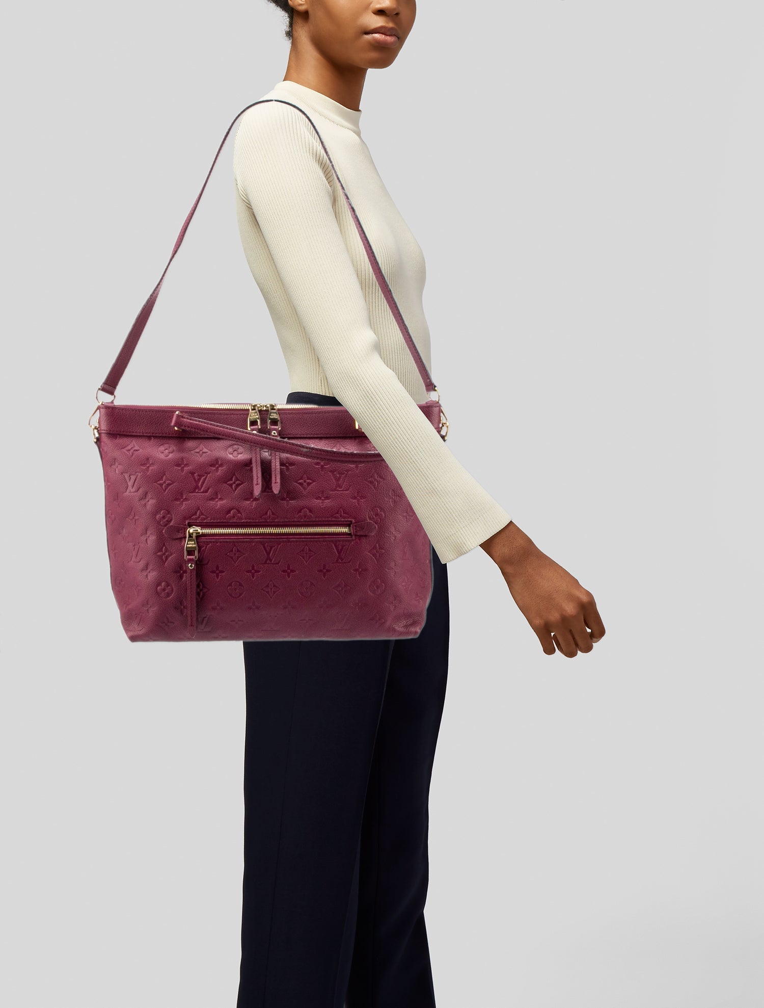 Louis Vuitton Monogram Paris Souple Whisper PM - Burgundy Shoulder Bags ...