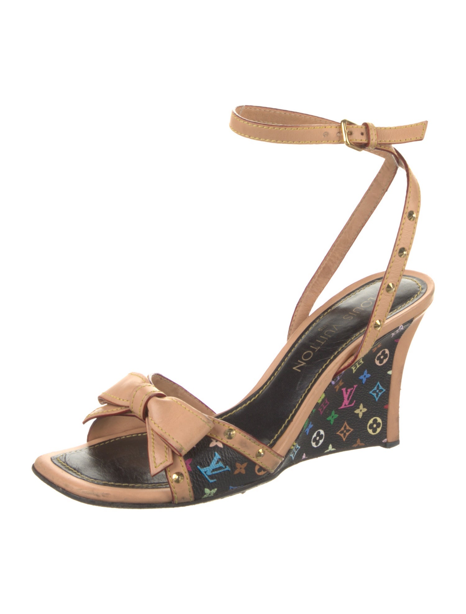Louis Vuitton LV Monogram Leather Slingback Sandals - Neutrals Sandals ...