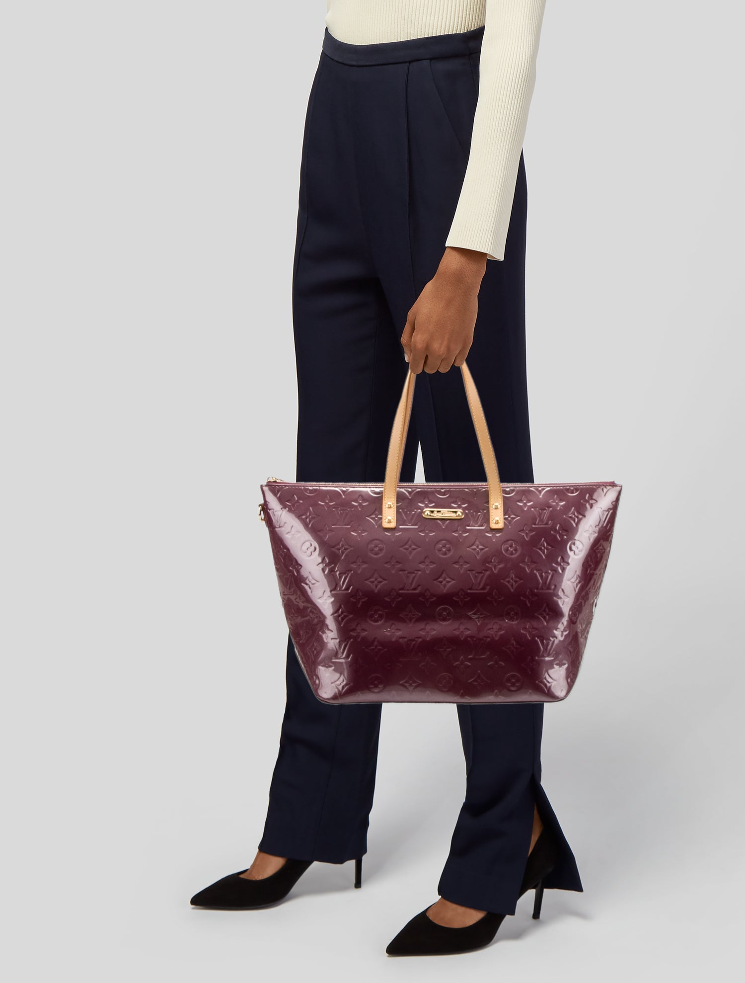 Louis Vuitton Monogram Vernis Bellevue GM - Burgundy Totes, Handbags ...