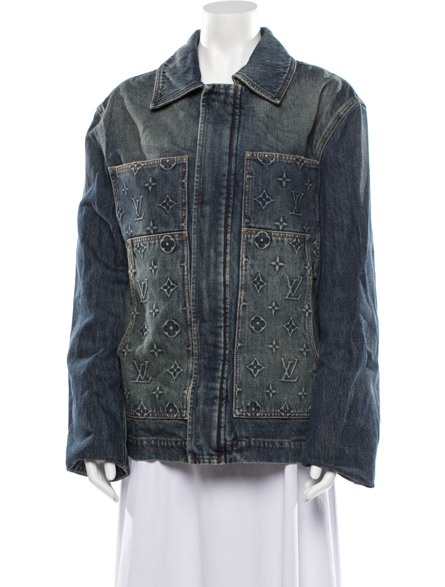 Louis Vuitton 2023 LV Monogram Denim Jacket w/ Tags - Blue Outerwear, Clothing - LOU844435 | The ...