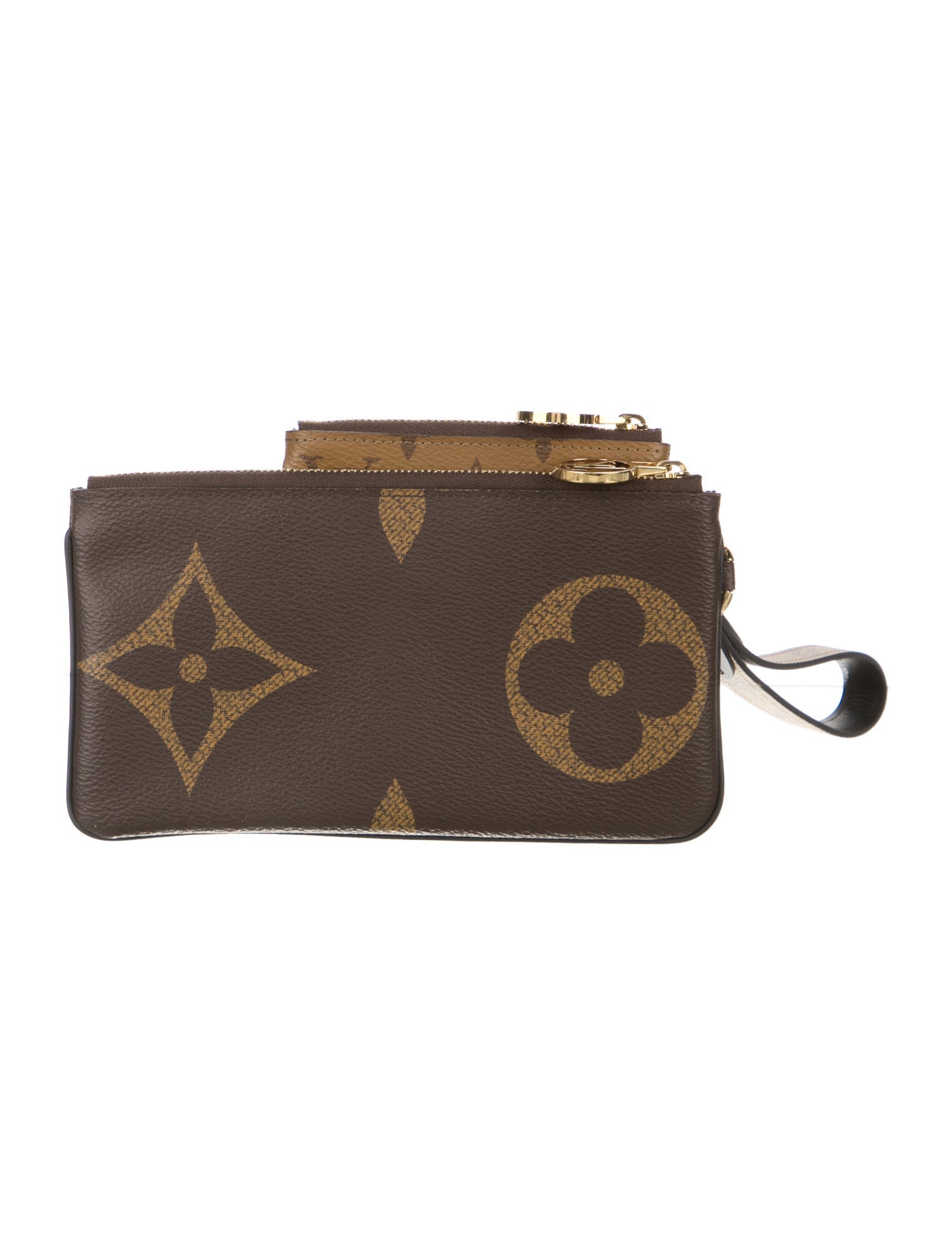 Louis Vuitton Reverse Monogram Giant Trio Pouch - Brown Clutches ...