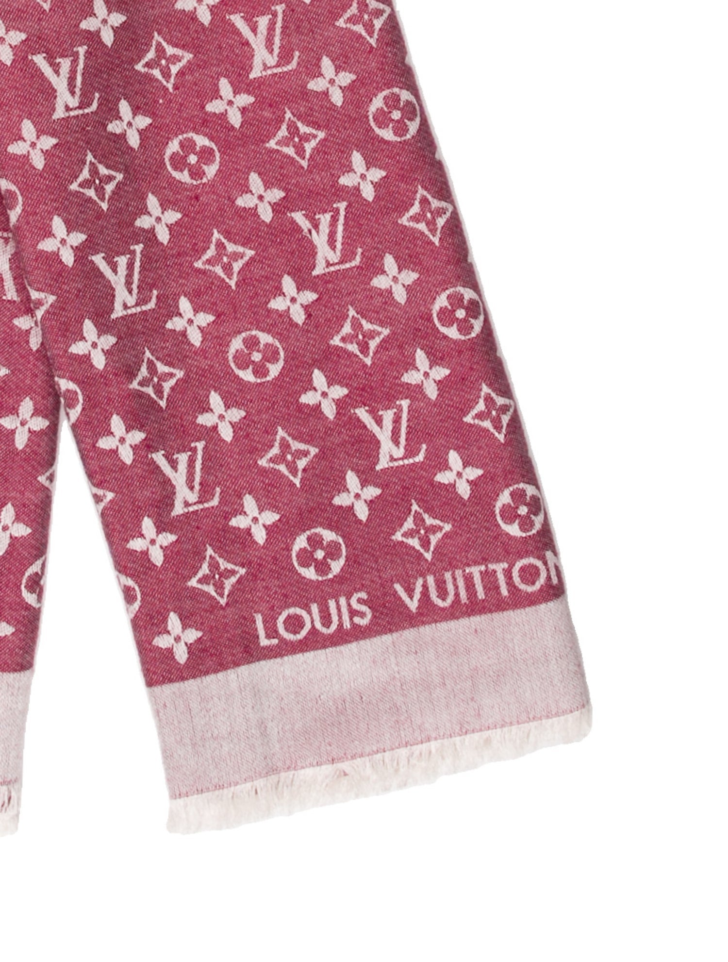 Louis Vuitton Silk LV Monogram Shawl - Pink Scarves and Shawls ...