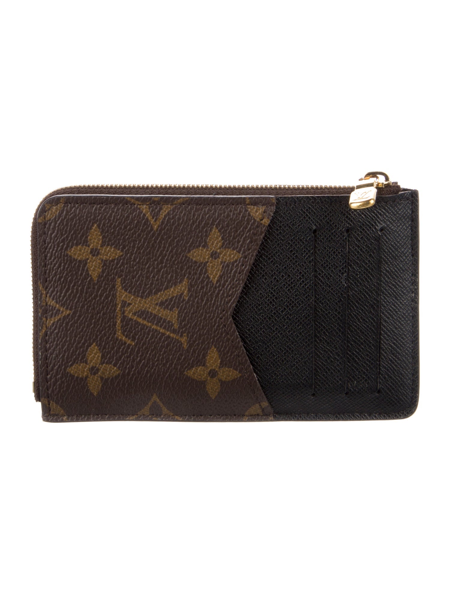 Louis Vuitton LV Monogram Coated Canvas Card Holder Recto Verso - Brown ...