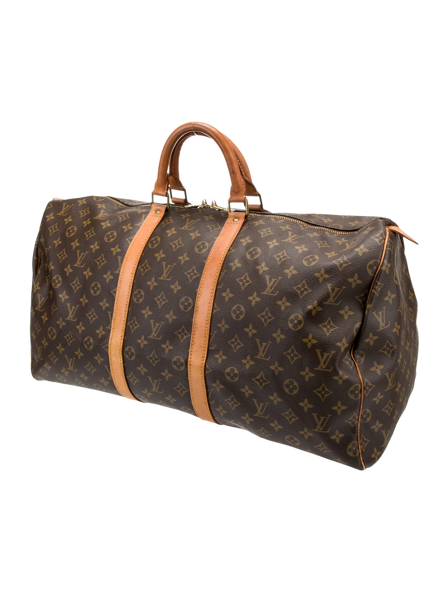 Louis Vuitton Monogram Keepall Bandouliere 55 - Brown Luggage and ...