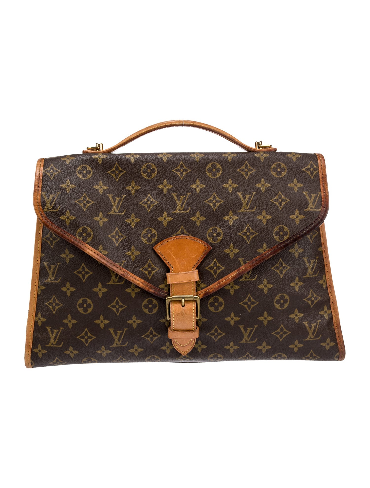 Louis Vuitton Vintage Monogram Beverly Briefcase GM - Brown Handle Bags ...