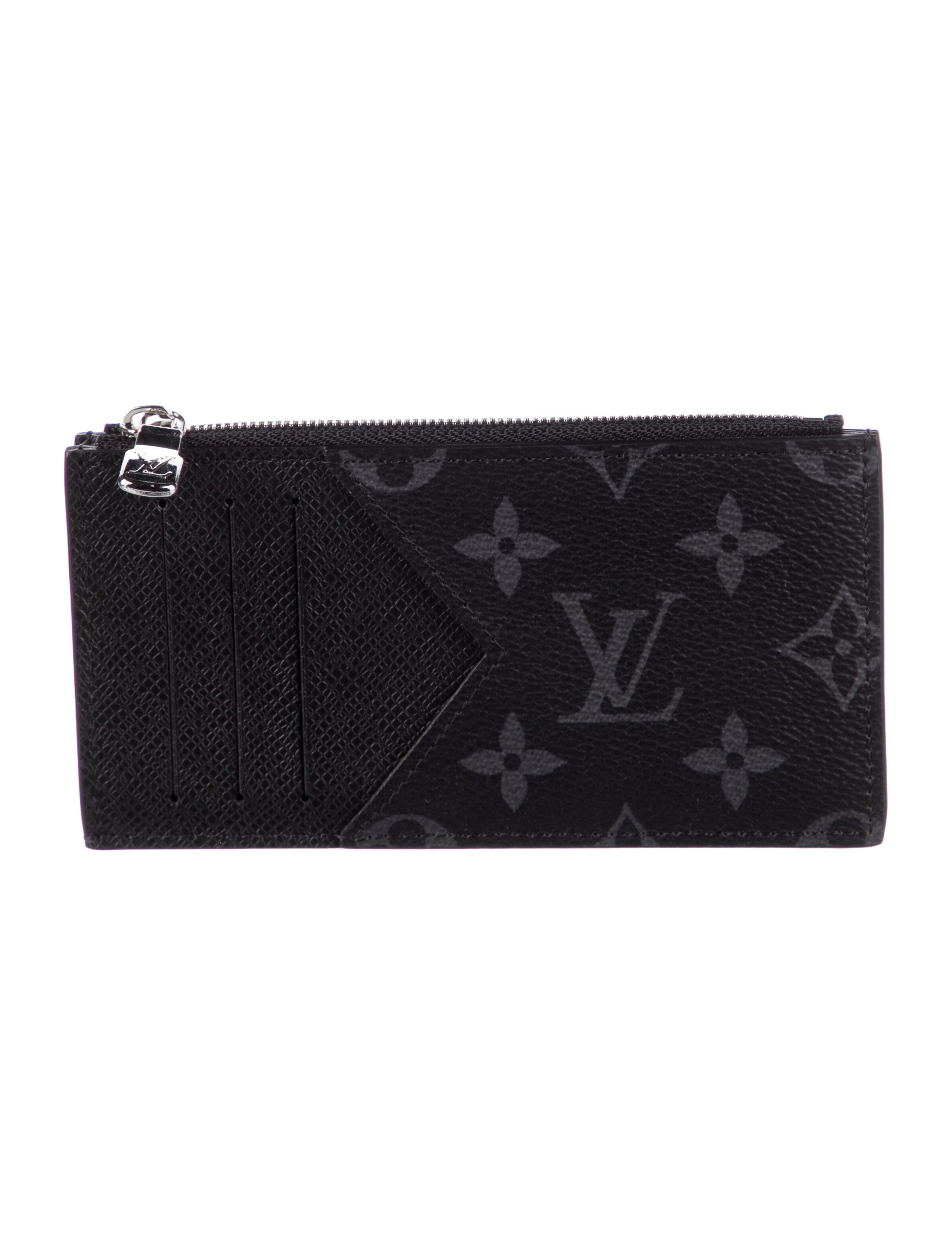 Louis Vuitton Monogram Eclipse Coated Canvas Card Case - Black Wallets ...