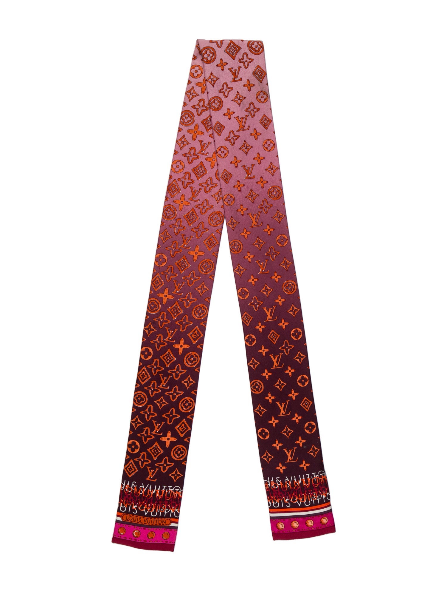 Louis Vuitton Silk LV Monogram Scarf - Purple Scarves and Shawls ...