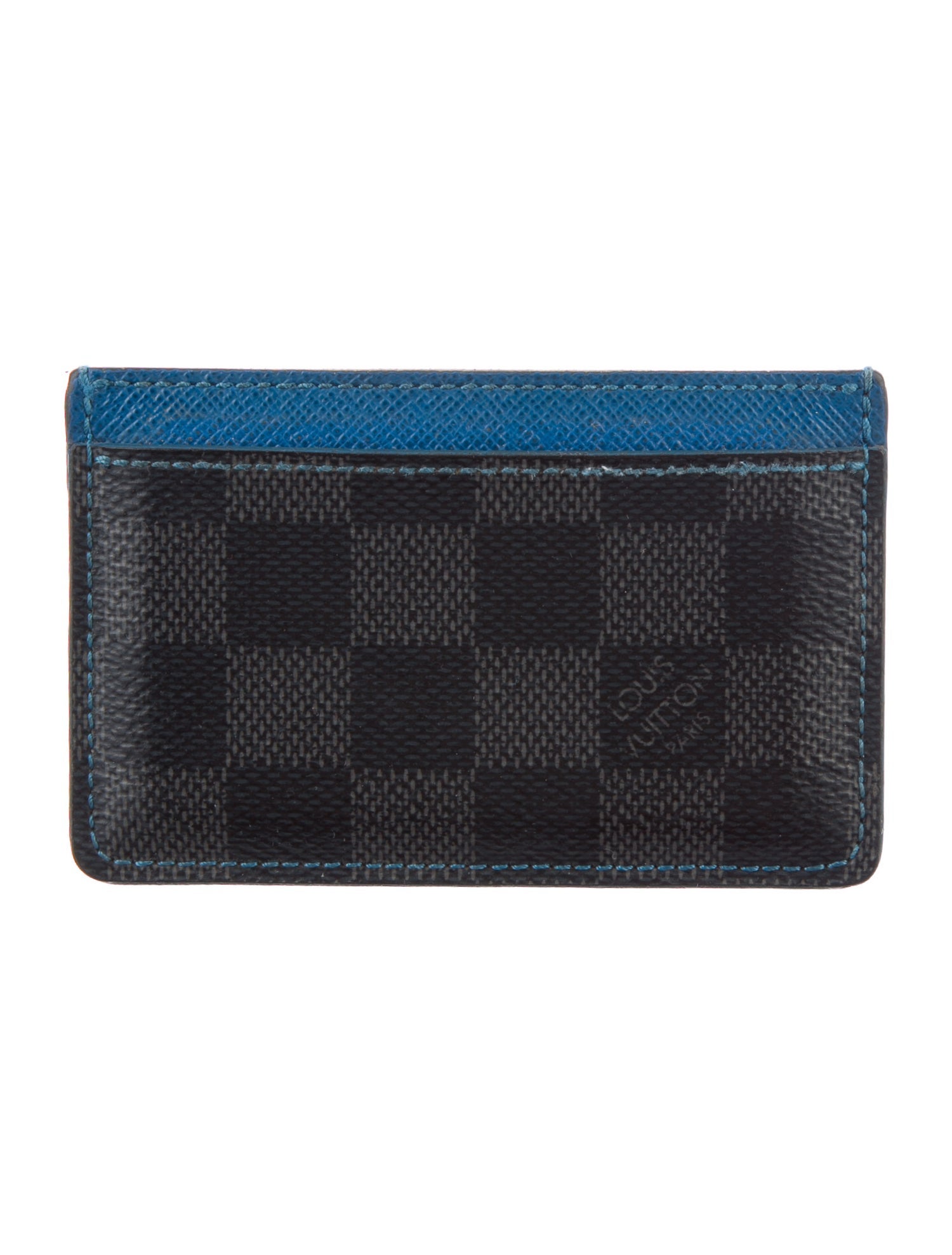 Louis Vuitton Damier Graphite Pattern Coated Canvas Card Holder - Black ...