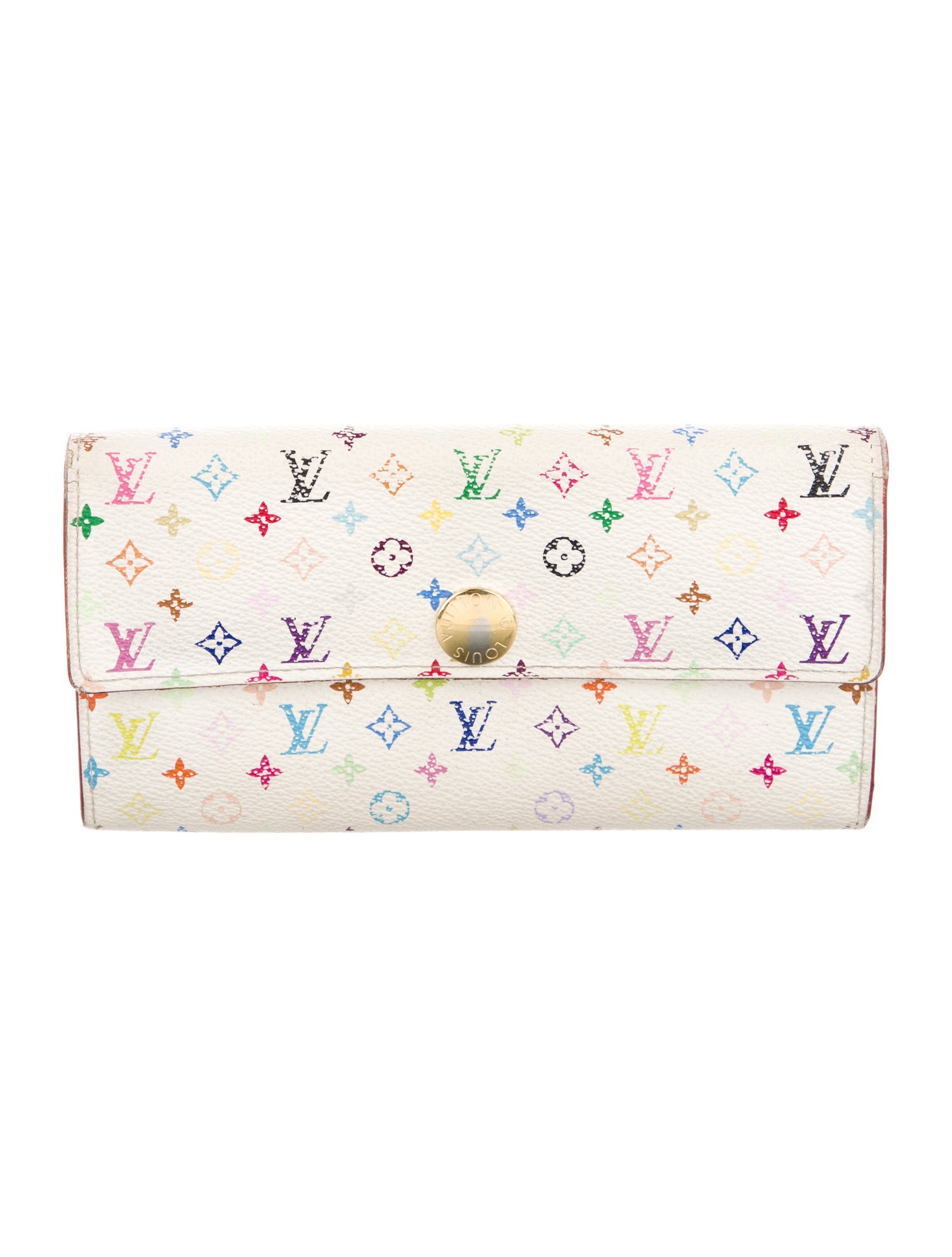 Louis Vuitton Multicolore Monogram Pattern Coated Canvas Sarah Wallet ...