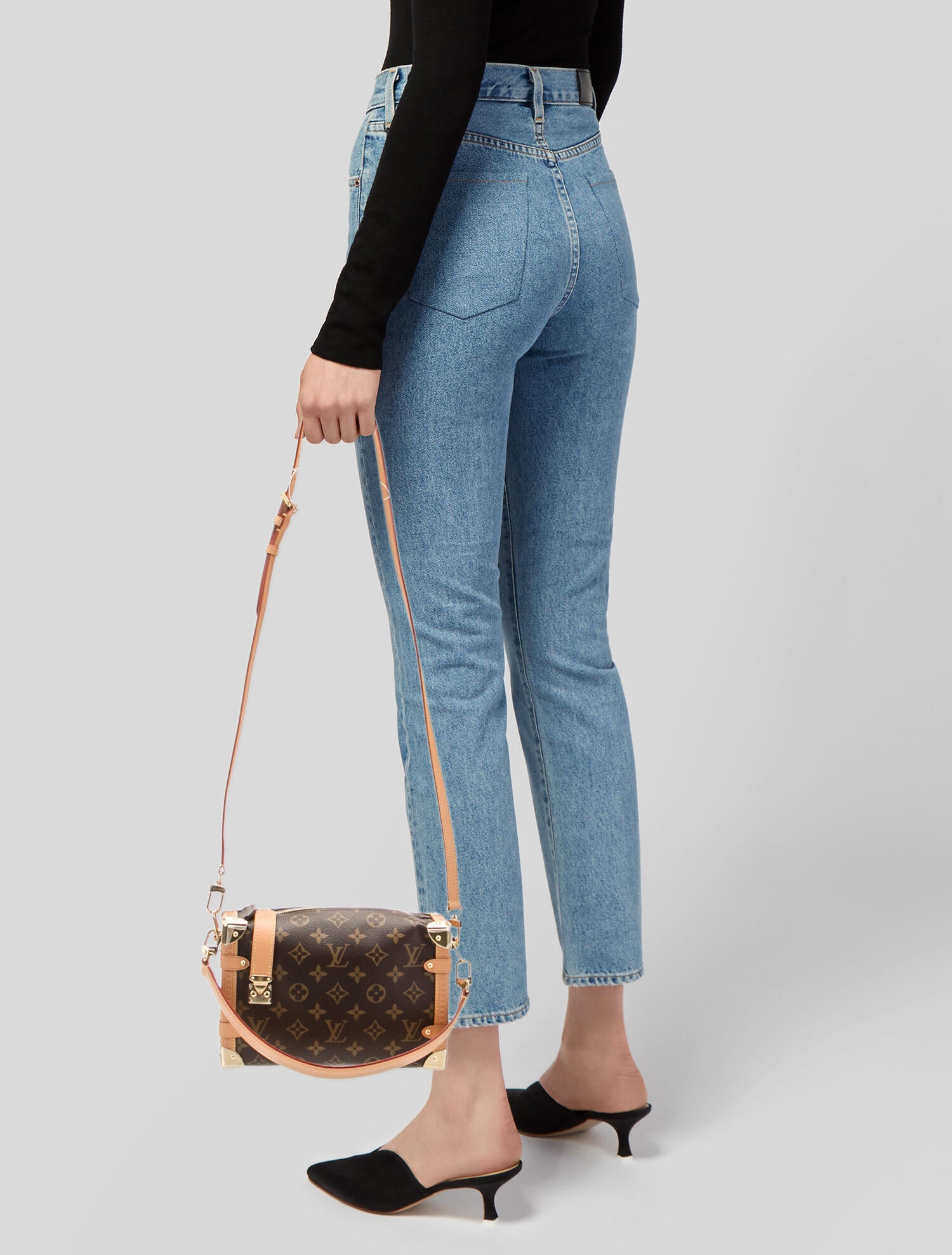 Louis Vuitton Monogram Embossed Side Trunk PM - Blue Handle Bags ...