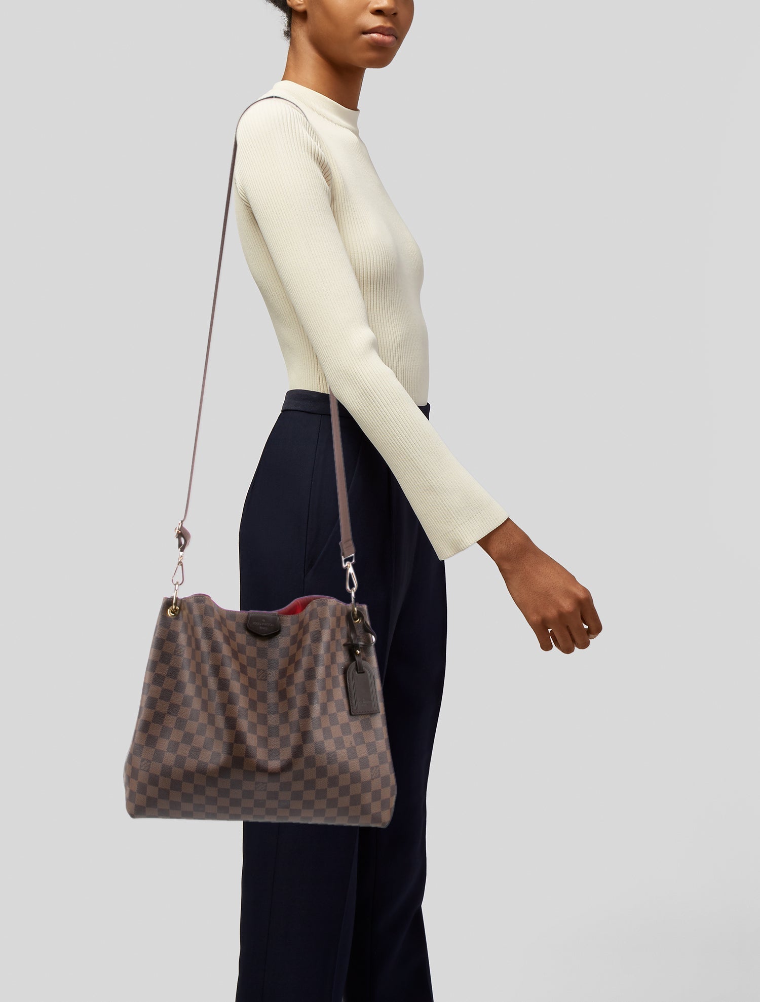 Louis Vuitton Damier Ebene Graceful MM - Brown Totes, Handbags ...