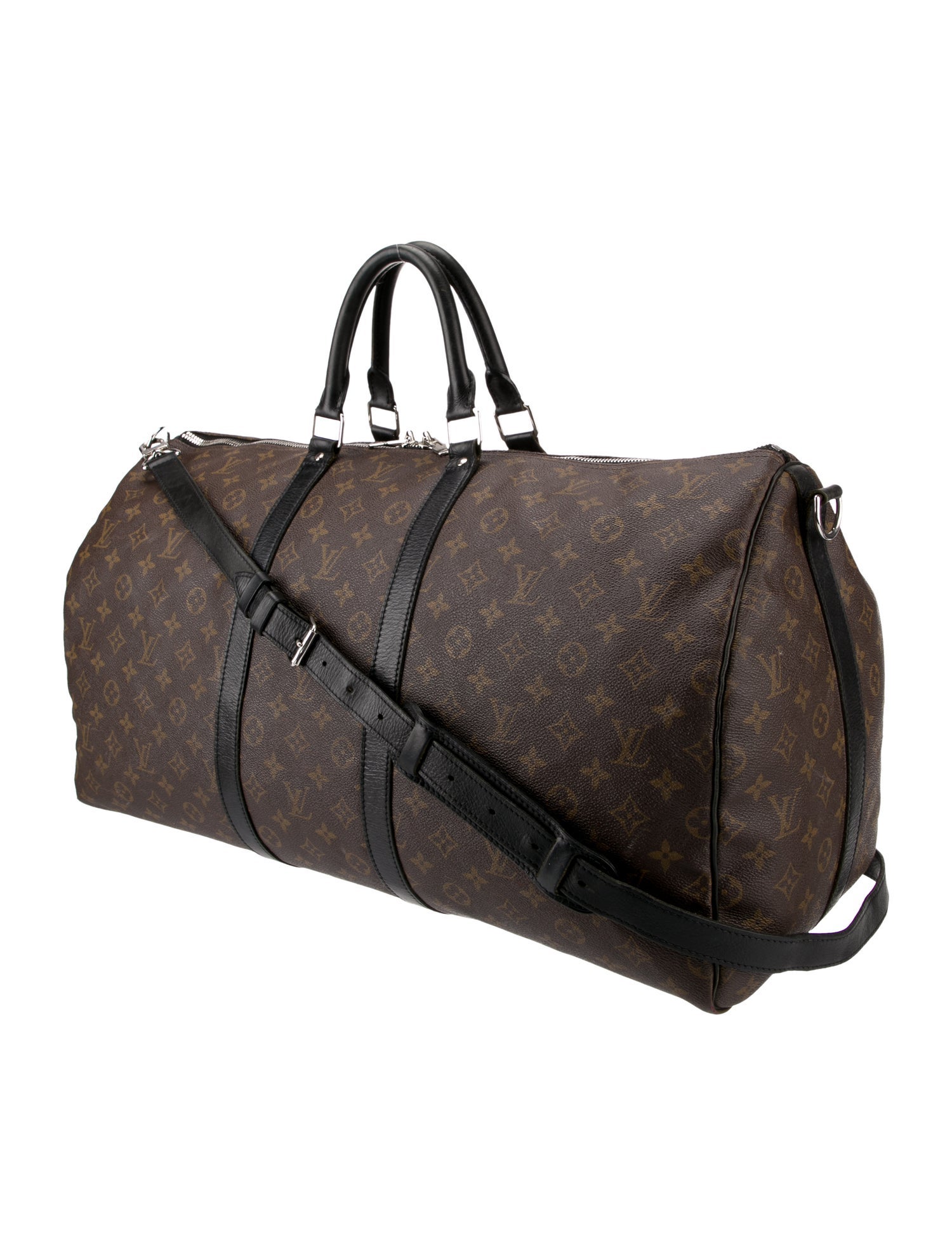 Louis Vuitton Monogram Macassar Keepall Bandouliere 55 - Brown ...