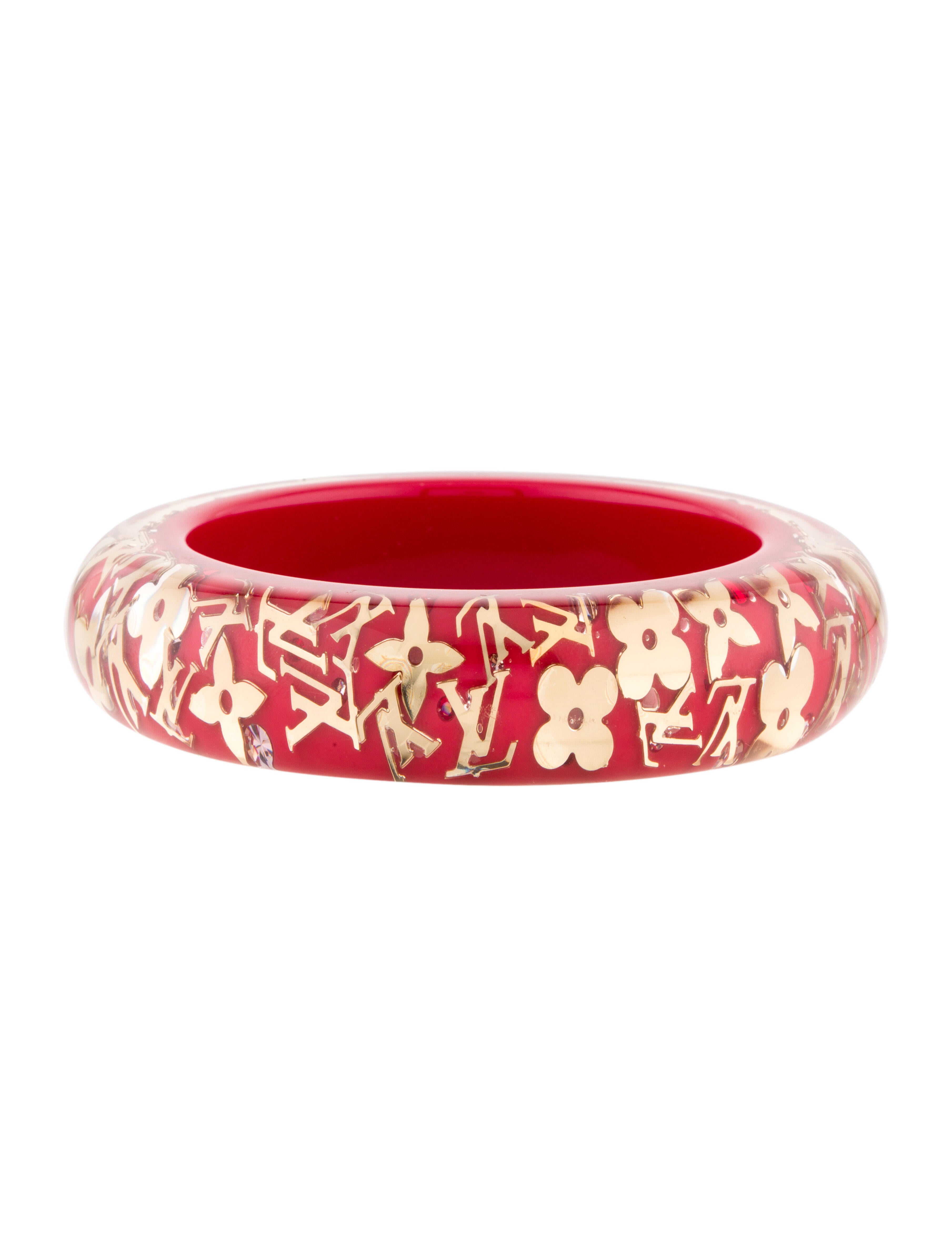 Louis Vuitton Wide Inclusion Bangle - Orange, Brass Bangle, Bracelets ...