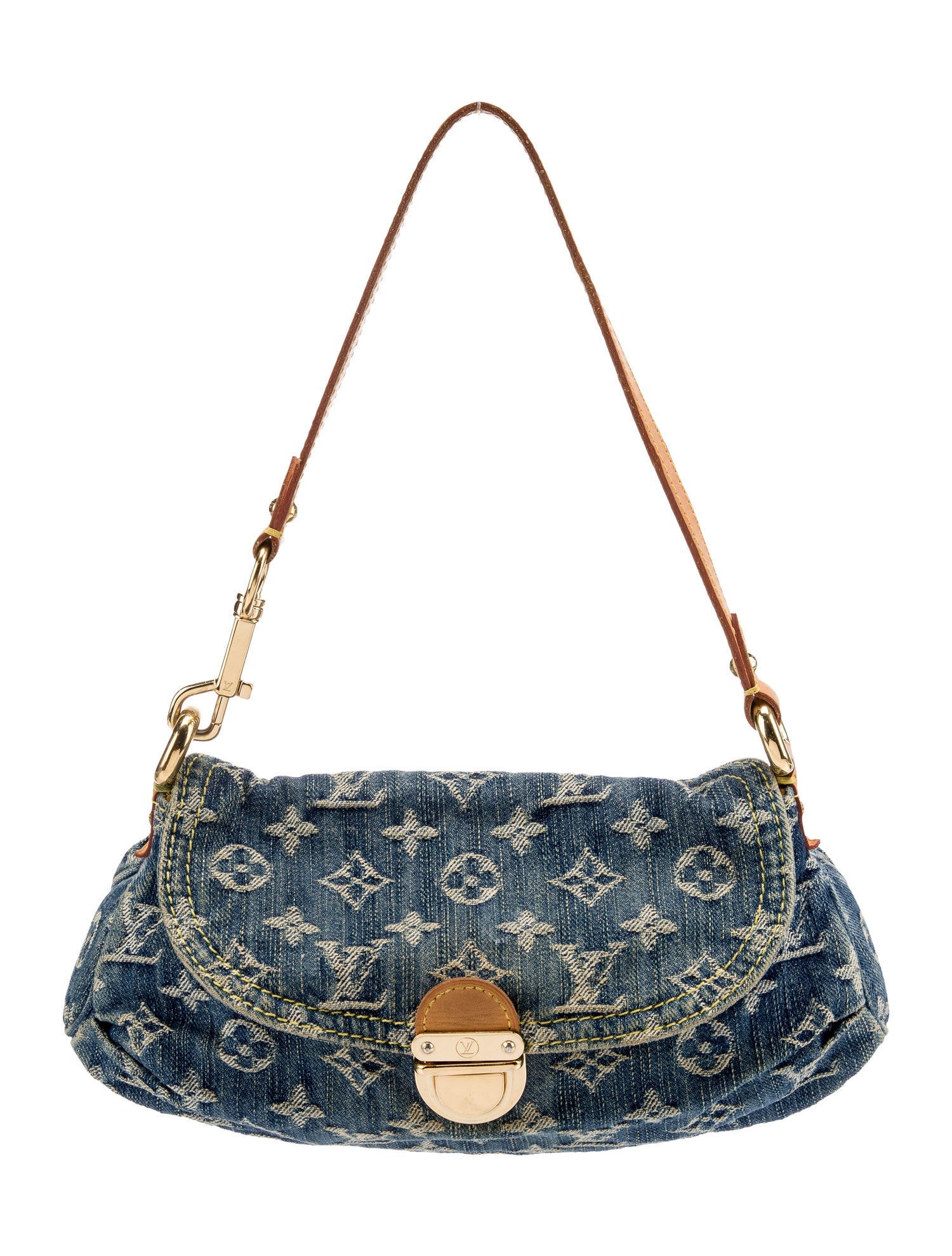Louis Vuitton Monogram Denim Mini Pleaty - Blue Shoulder Bags, Handbags ...