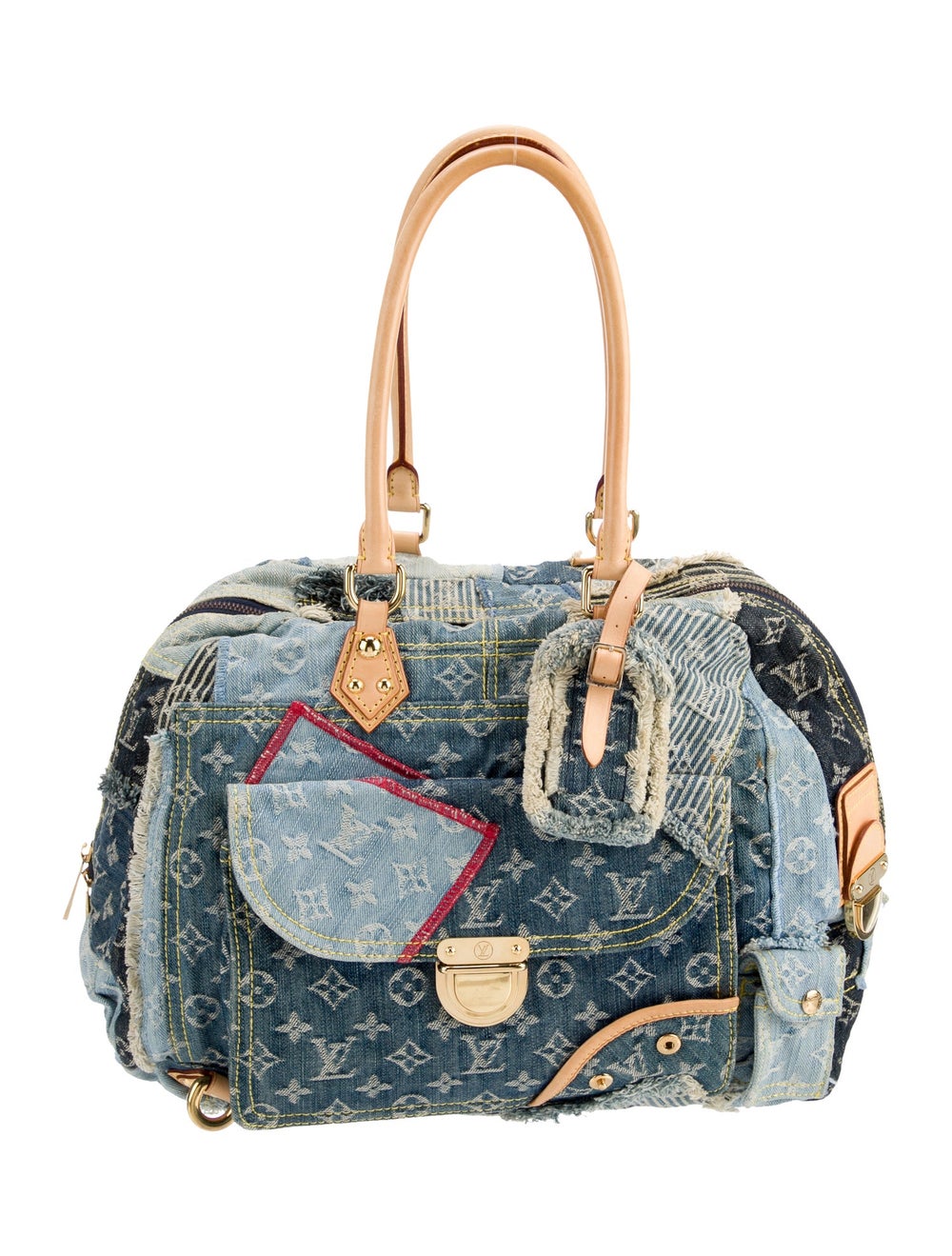 Louis Vuitton Monogram patchwork denim bowly - Blue Shoulder Bags ...