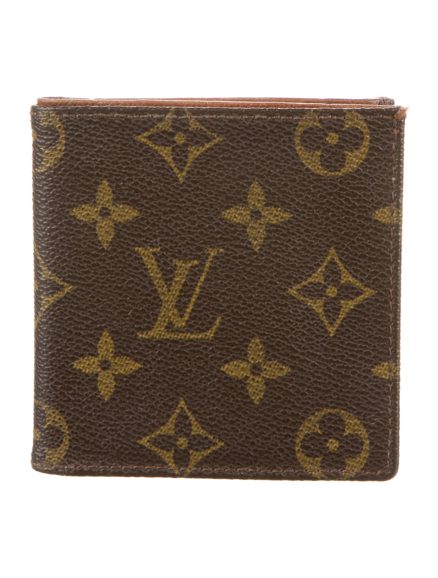 Louis Vuitton Monogram Pattern Coated Canvas Bifold Wallet - Brown ...