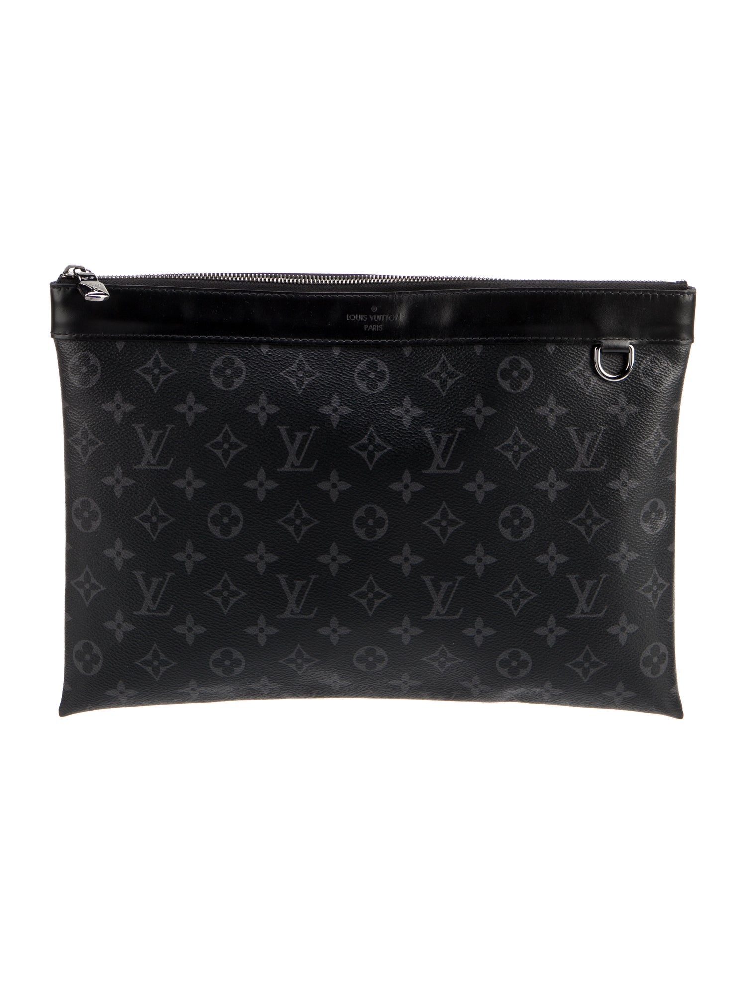 Louis Vuitton Monogram Eclipse Discovery Pochette GM - Black Portfolios ...