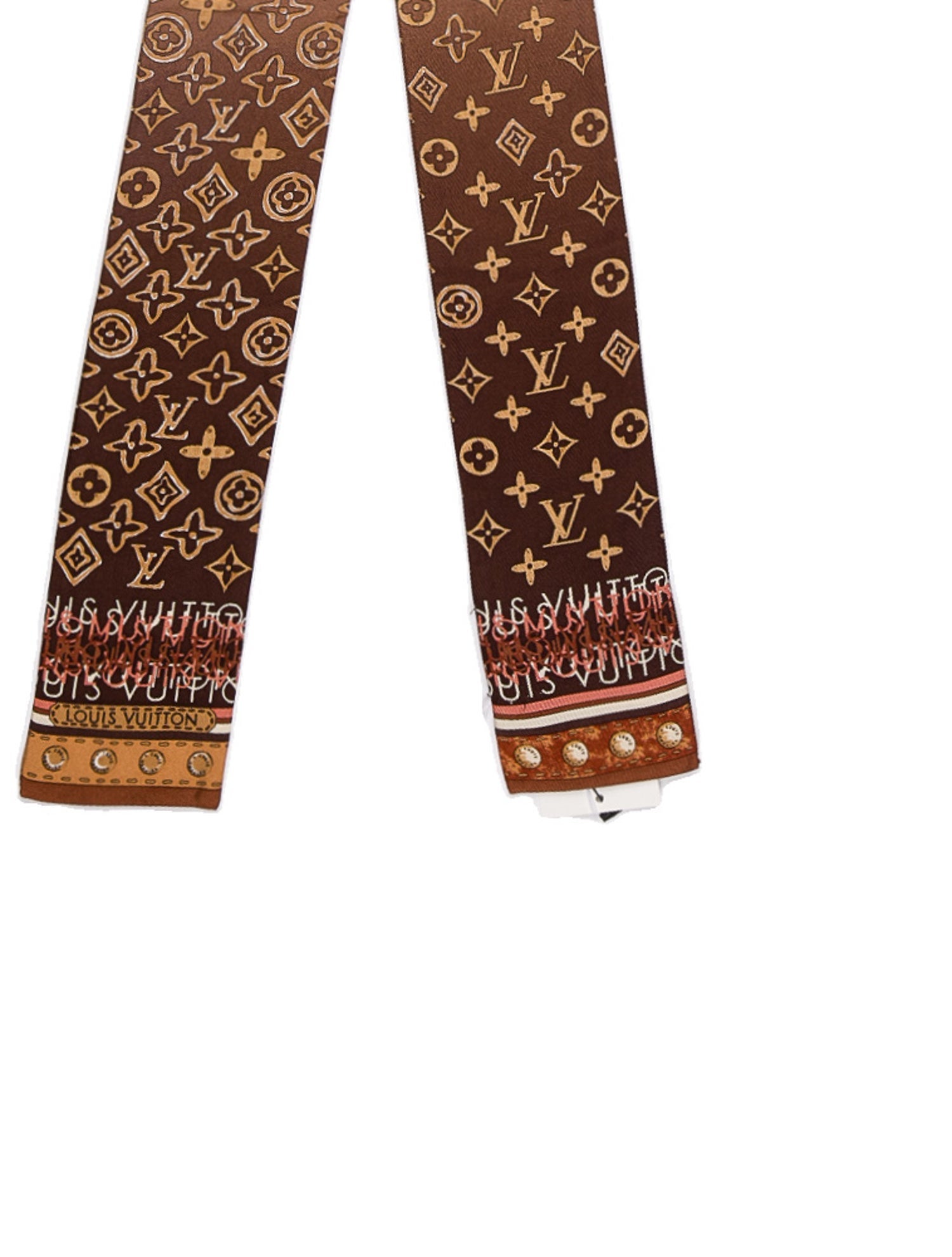 Louis Vuitton Silk LV Monogram Scarf - Brown Scarves and Shawls ...