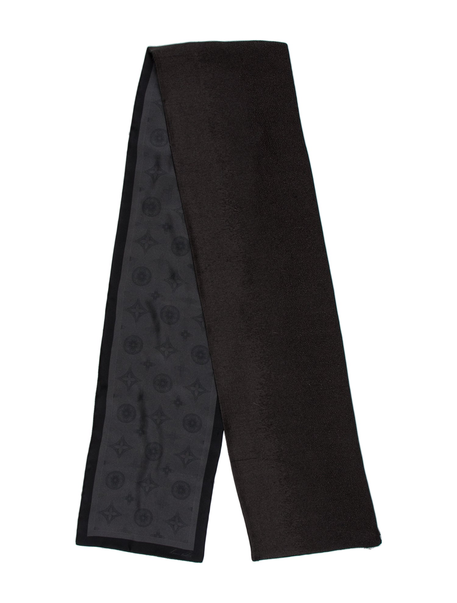 Louis Vuitton Silk Monogram Pattern Scarf - Black Scarves and Shawls, Accessories - LOU856561 ...