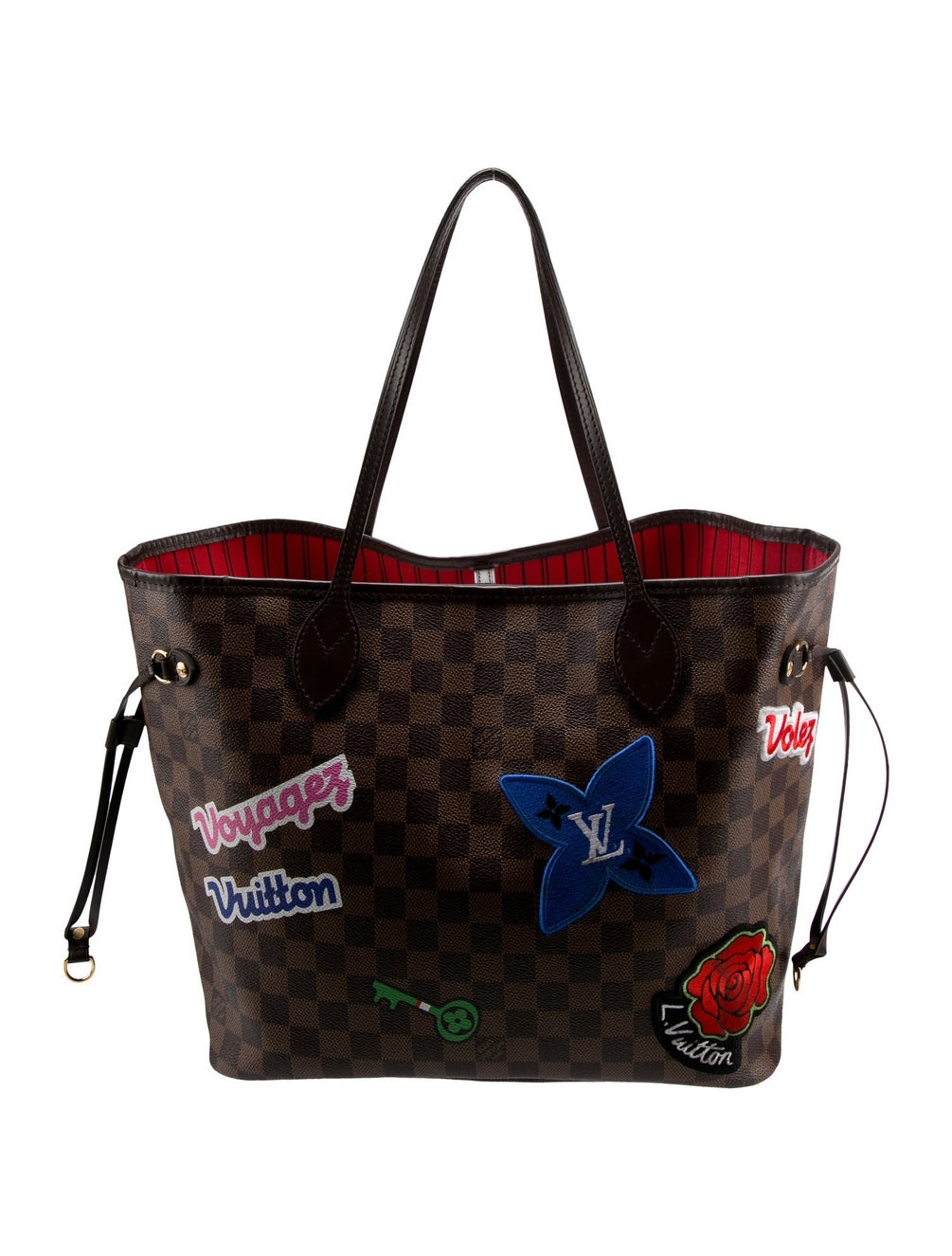 Louis Vuitton Damier Ebene Travel Stickers Neo Neverfull MM - Brown ...