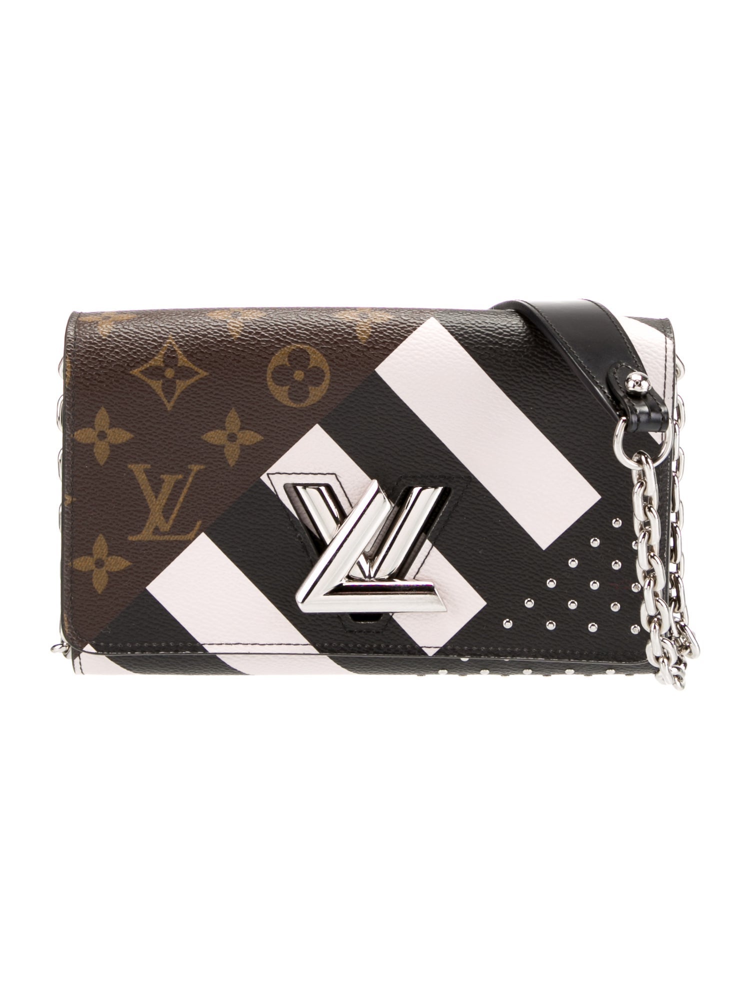 Louis Vuitton Studded Monogram Twist Wallet On Chain - Crossbody Bags ...