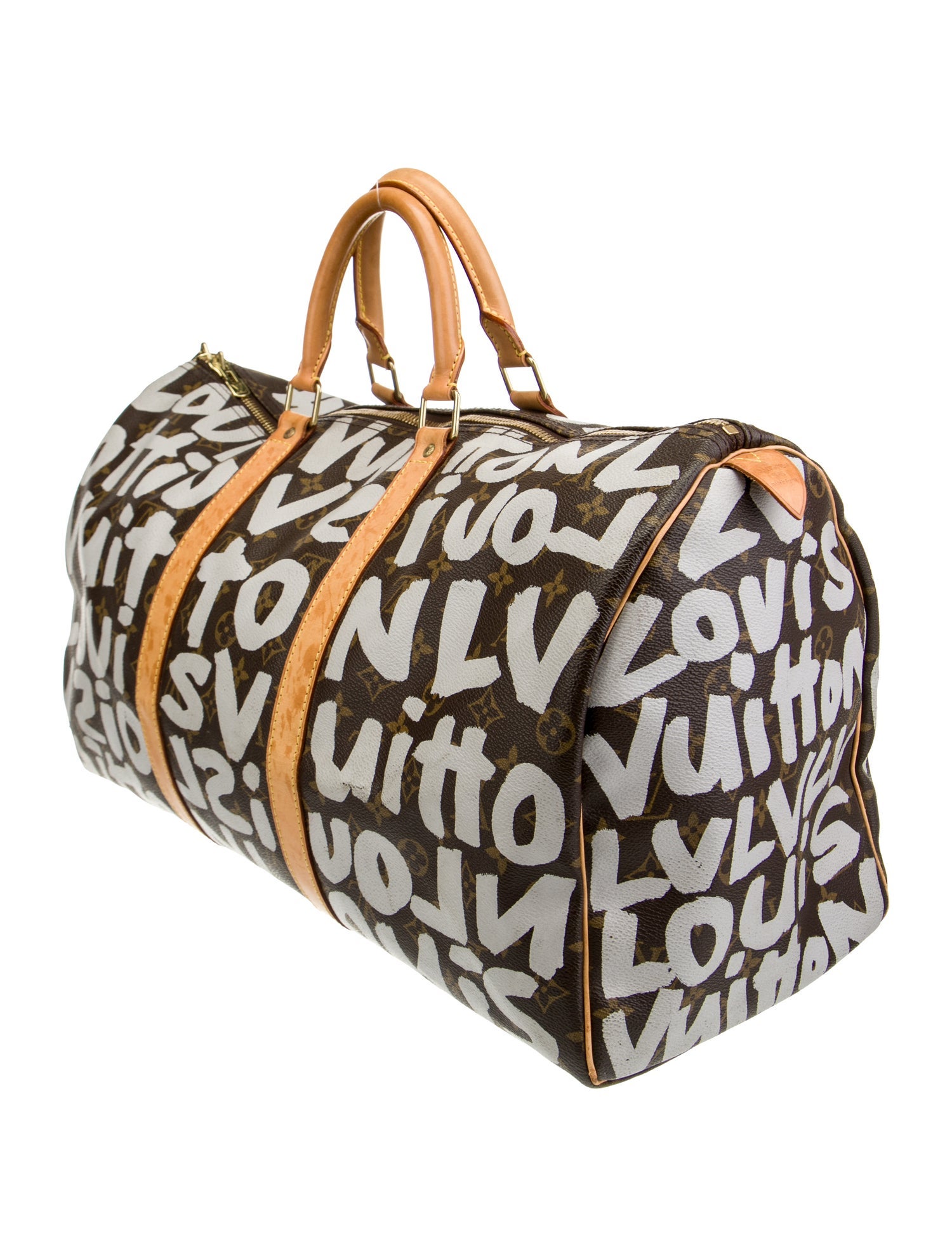 Louis Vuitton Monogram Graffiti Keepall 50 - Brown Luggage and Travel ...