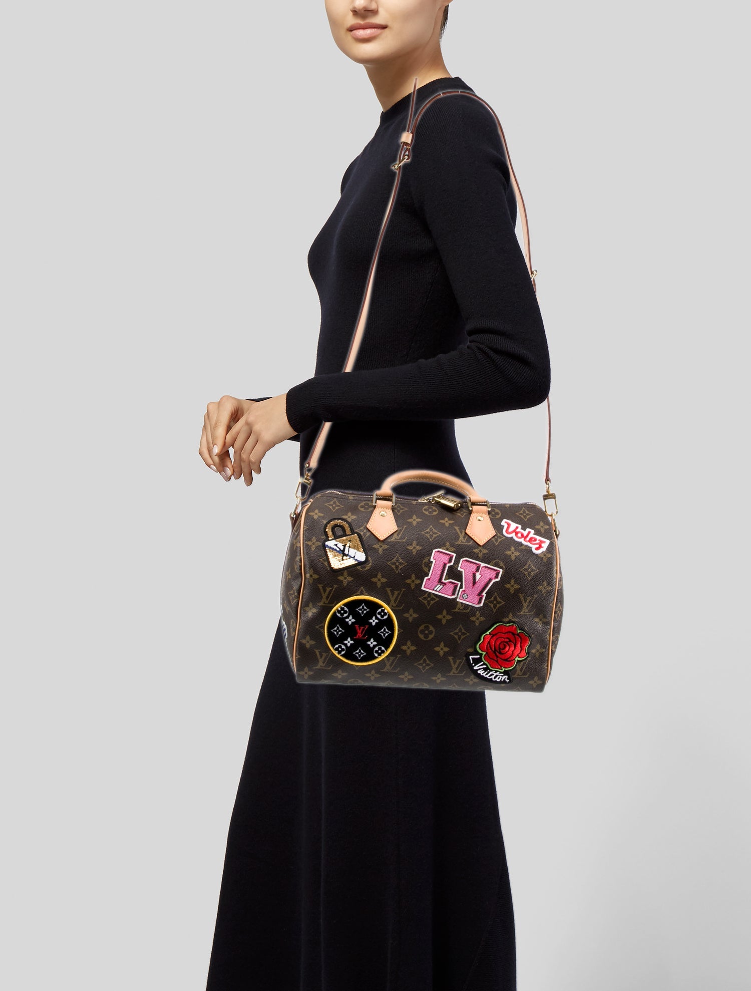 Louis Vuitton Monogram Patches Speedy Bandoulière 30 - Brown Handle ...