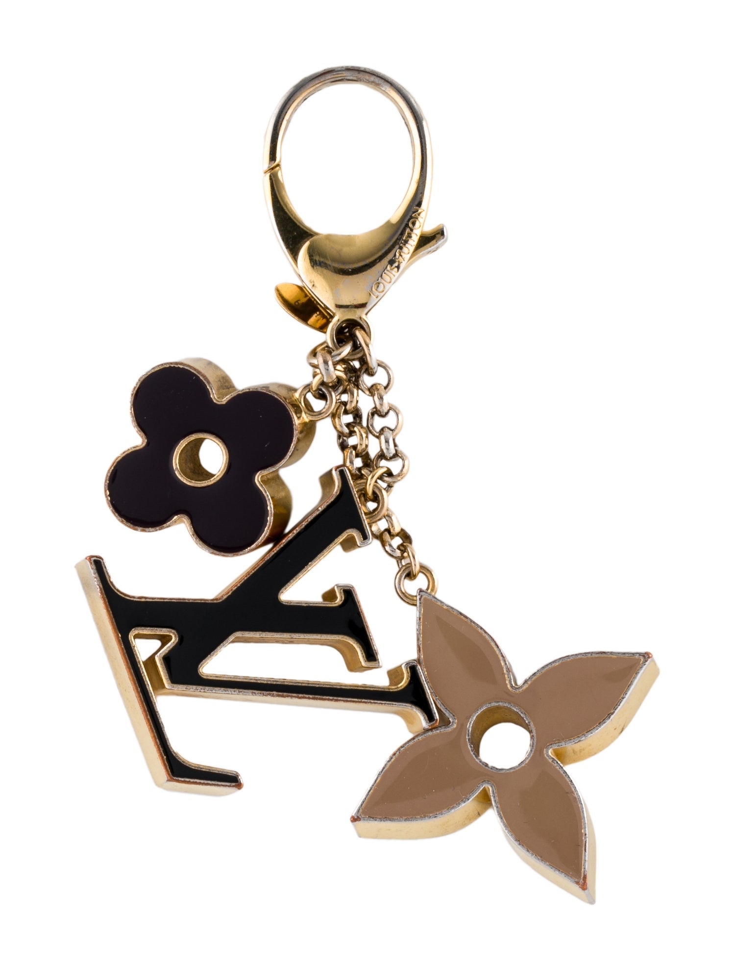 Louis Vuitton Fleur De Monogram Bag Charm and Key Holder - Black ...
