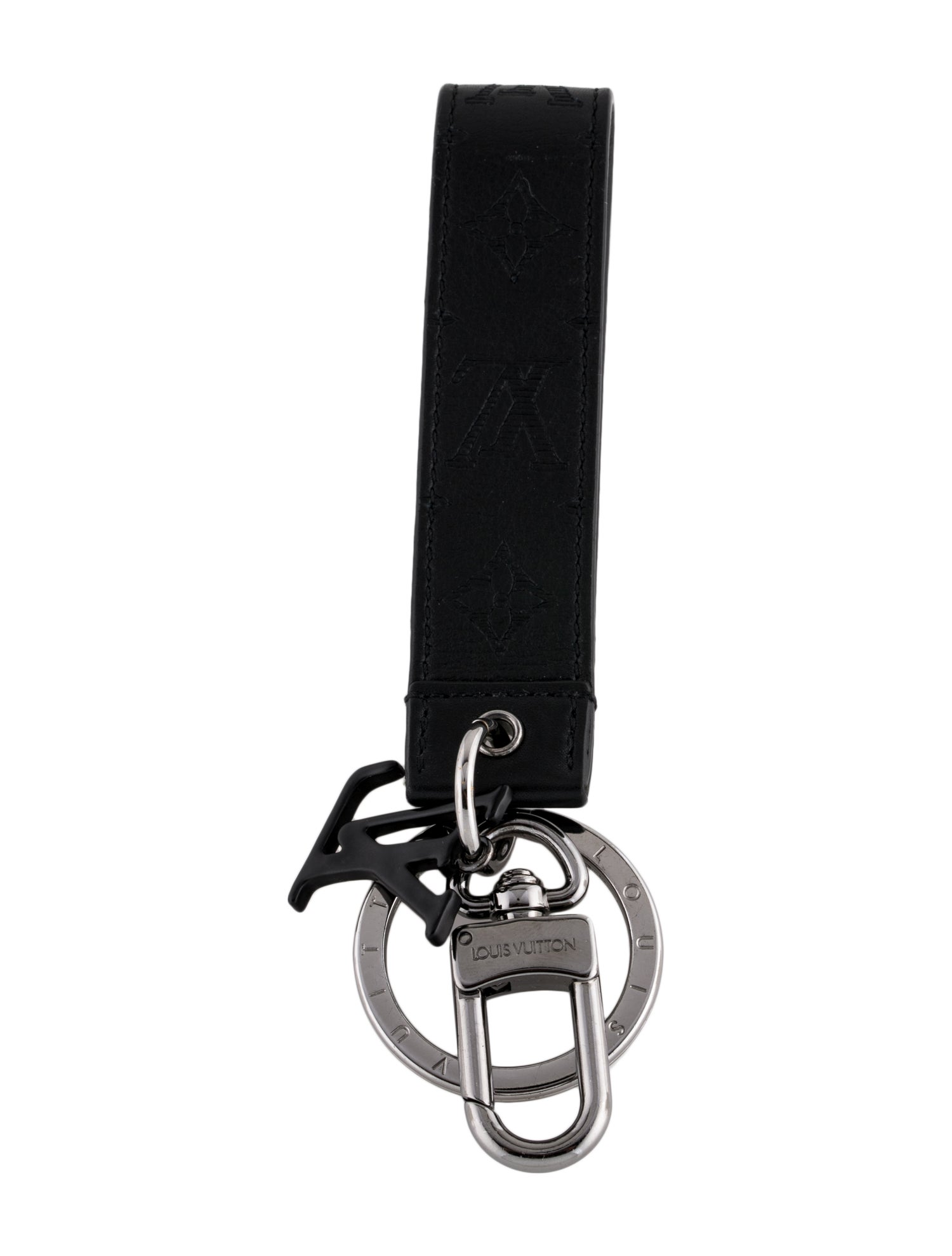 Louis Vuitton LV Shape Dragonne Key Holder - Black Keychains ...