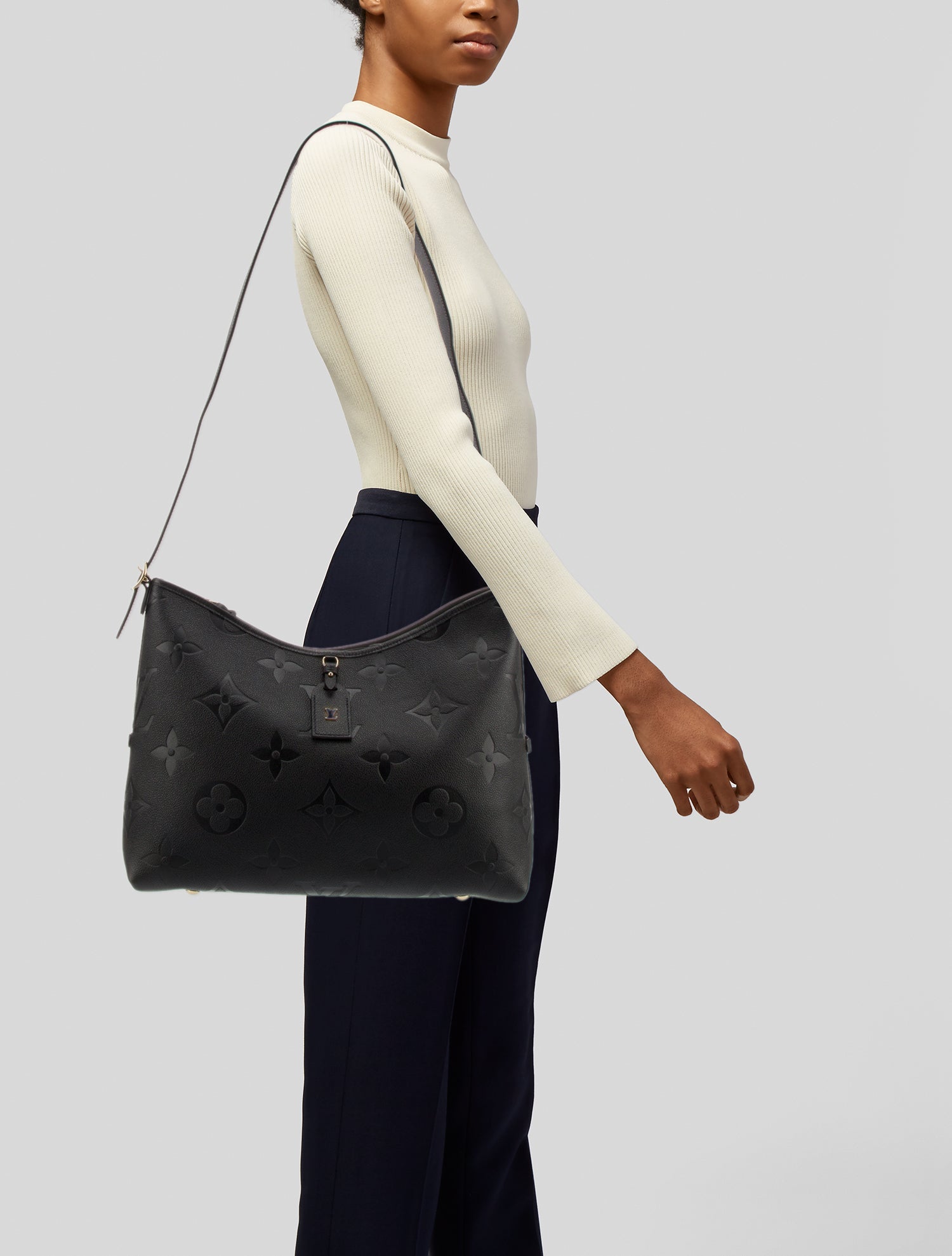 Louis Vuitton Embossed Monogram Coussin MM - Black Shoulder Bags ...
