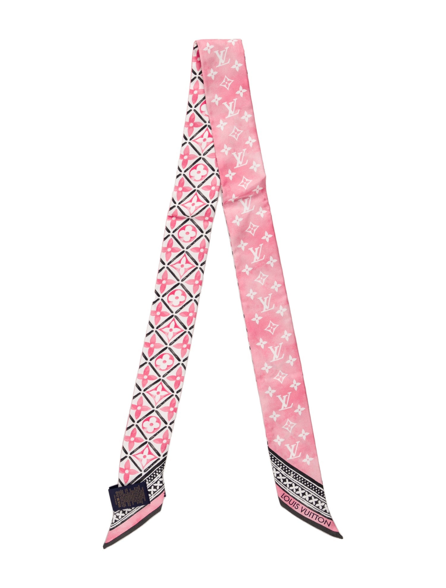 Louis Vuitton Monogram Flower Tile BB Silk Bandeau - Pink Scarves and ...