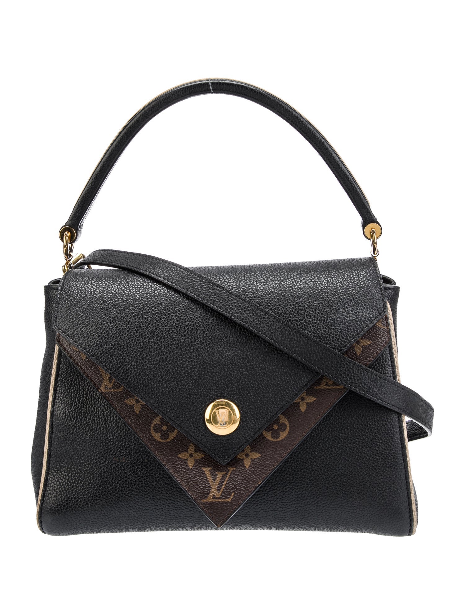Louis Vuitton Double V Bag w/ Strap - Black Shoulder Bags, Handbags ...