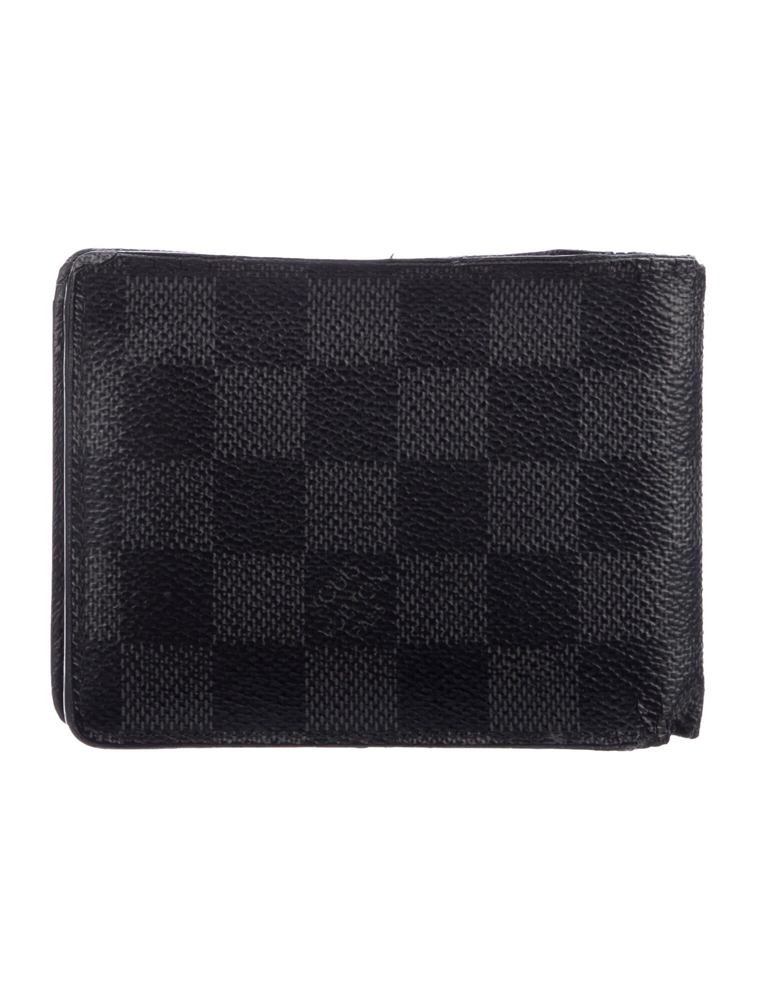 Louis Vuitton 2021 Damier Graphite Pattern Bifold Wallet - Black ...
