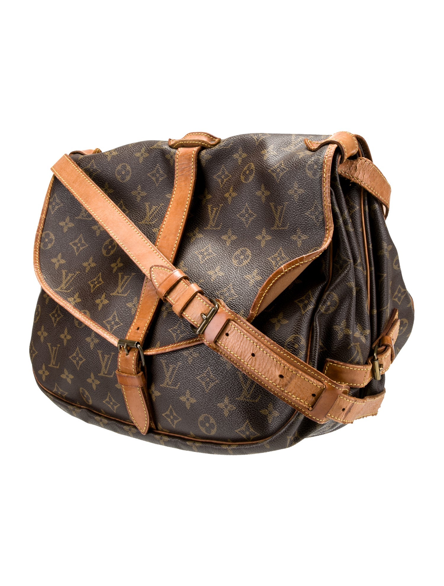 Louis Vuitton Vintage Monogram Saumur 30 - Brown Messenger Bags, Bags ...