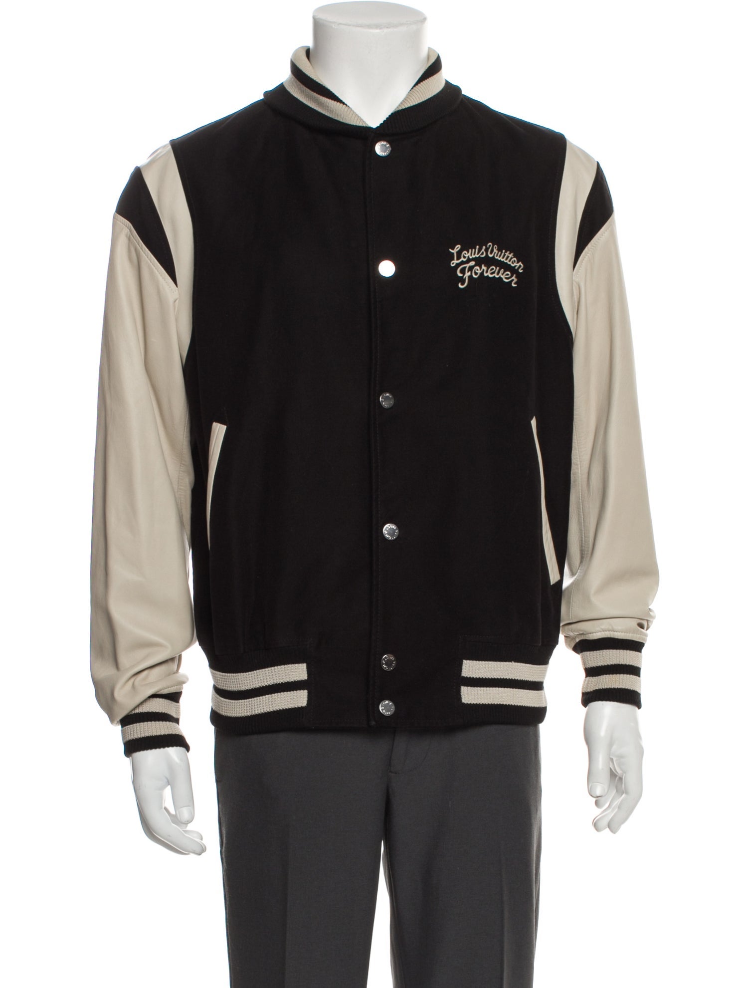 Louis Vuitton 2018 Forever Varsity Varsity Jacket - Black Outerwear, Clothing - LOU869819 | The ...