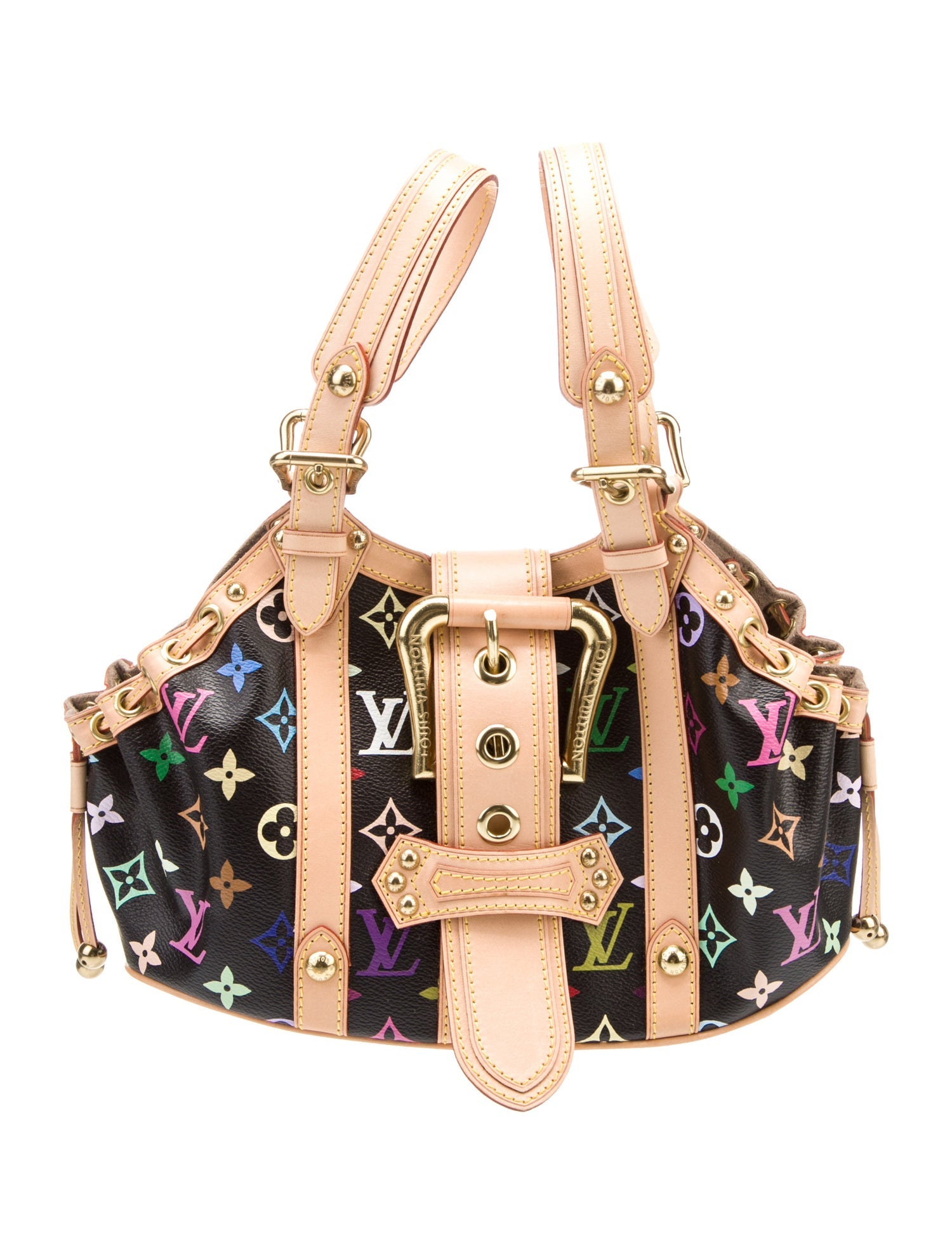 Louis Vuitton x Takashi Murakami Monogram Multicolore Theda GM - Black Handle Bags, Handbags ...