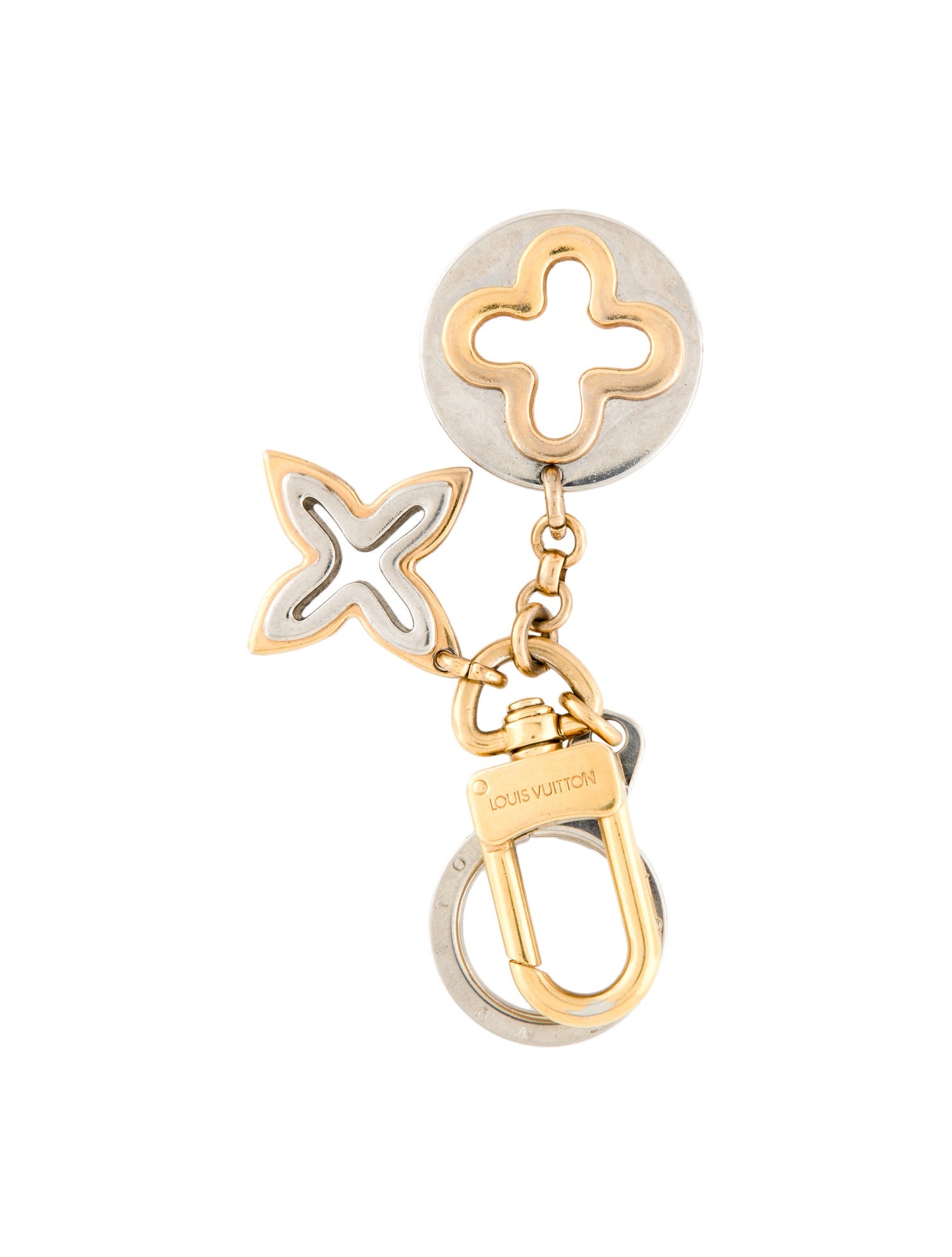 Louis Vuitton LV Circle Bag Charm and Key Holder - Gold Keychains ...
