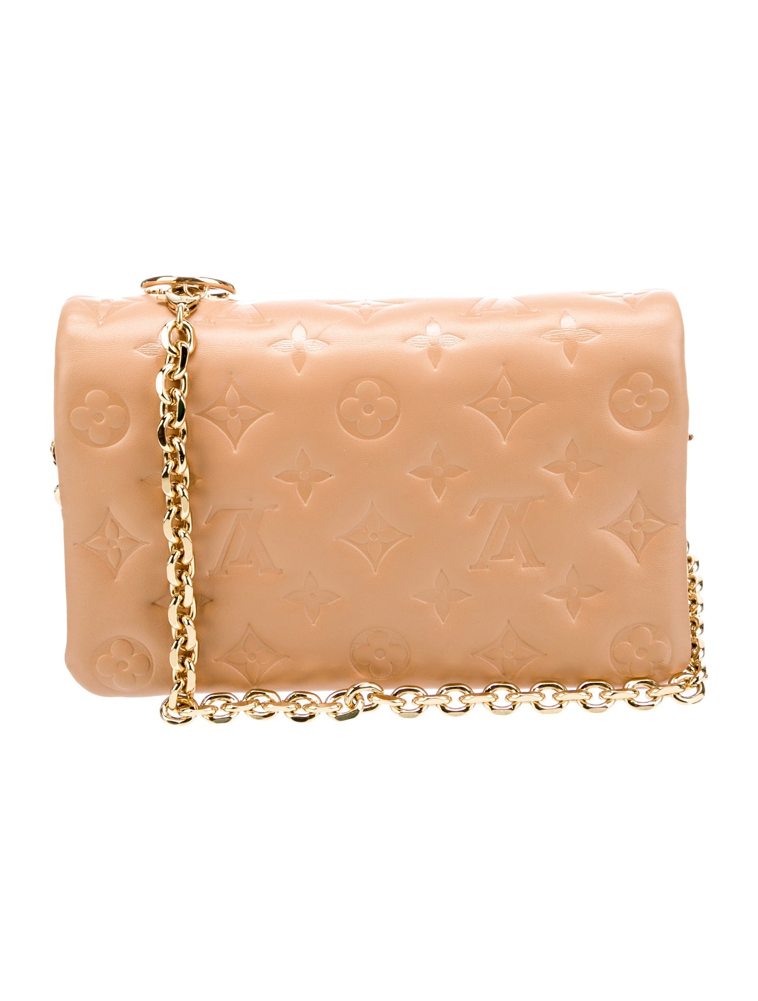 Louis Vuitton Embossed Monogram Pochette Coussin H32 w/ Chain ...